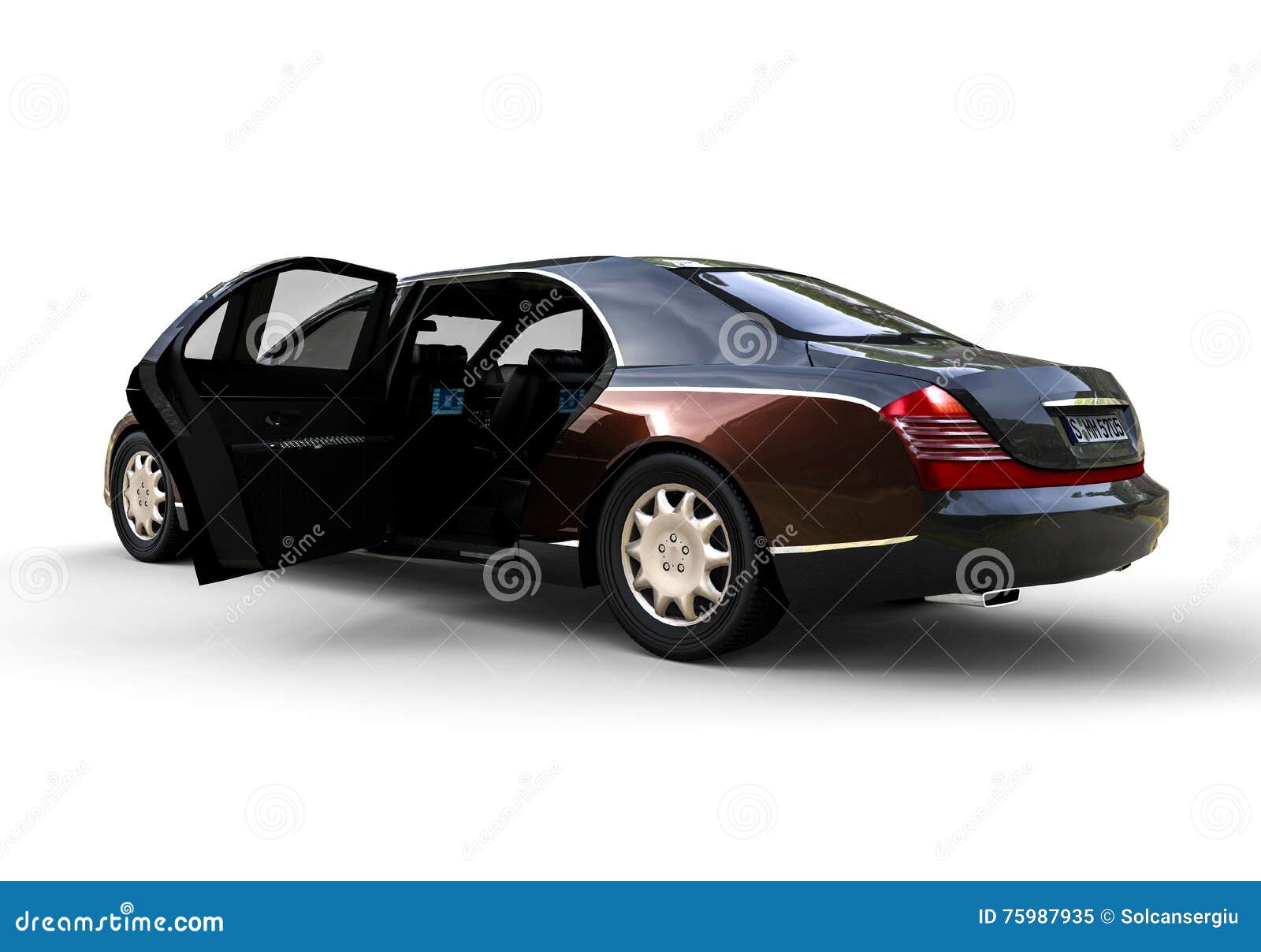 Limo Car With Opened Door Stock Photo | CartoonDealer.com #75987935