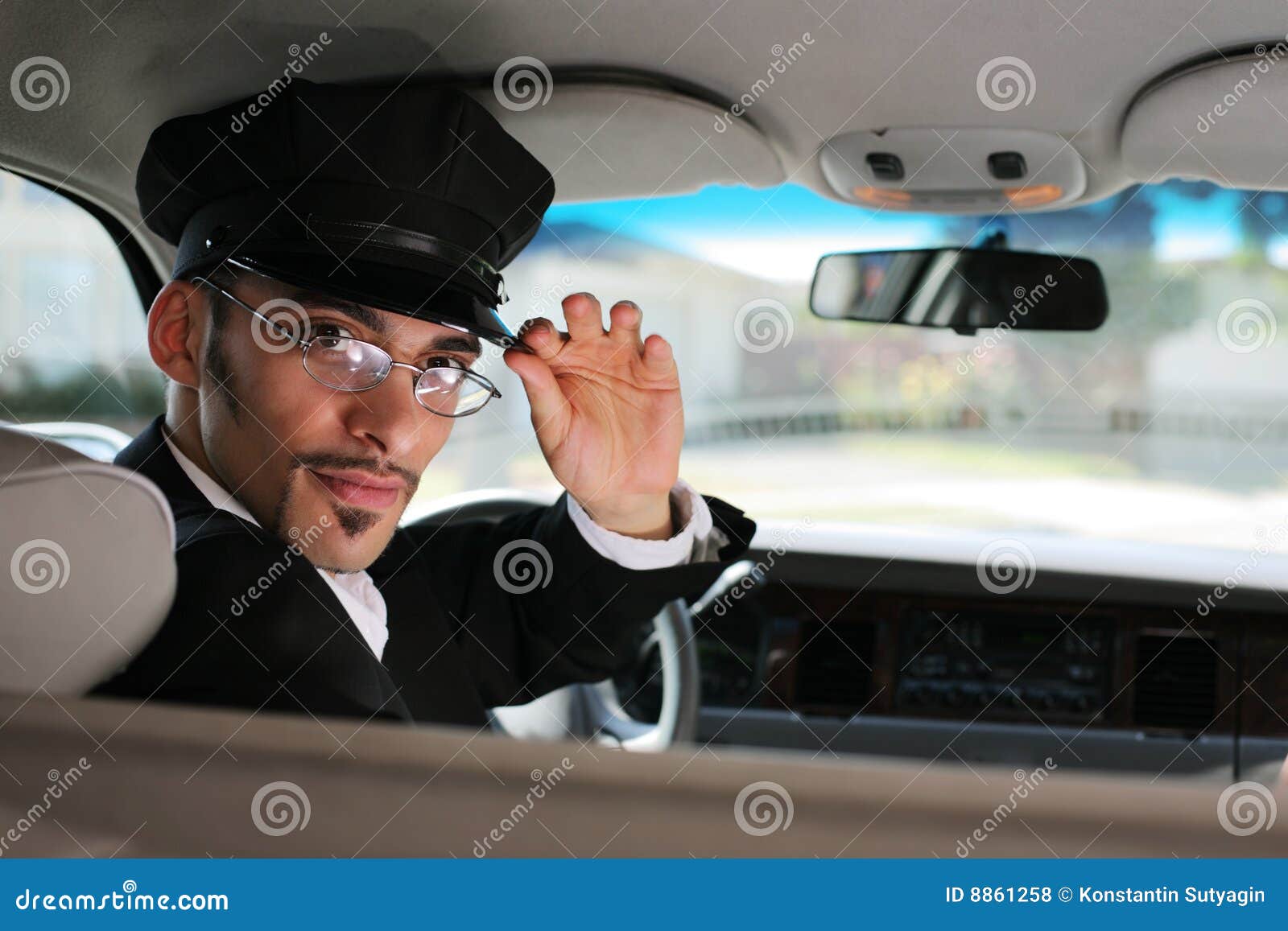 Limo driver stock photo. Image of male, chauffeur, glasses - 8861258