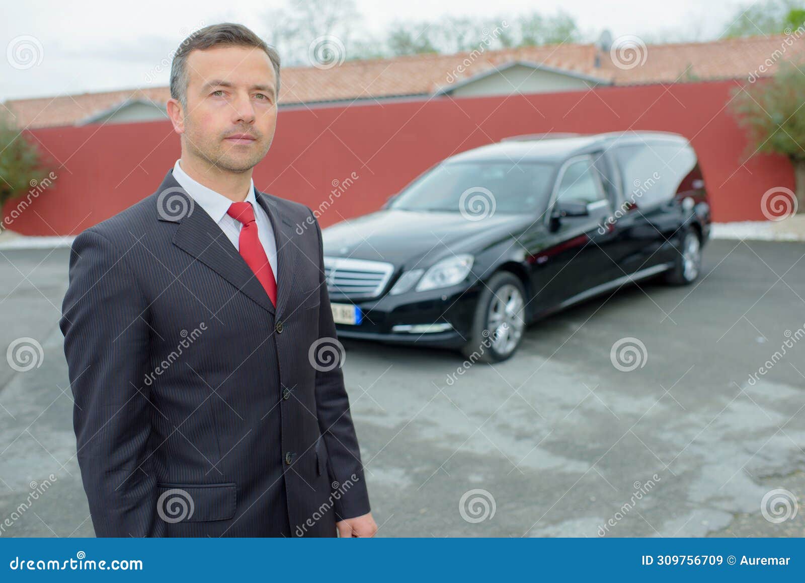 Limo Driver Looking at Camera Stock Image - Image of service, handsome ...