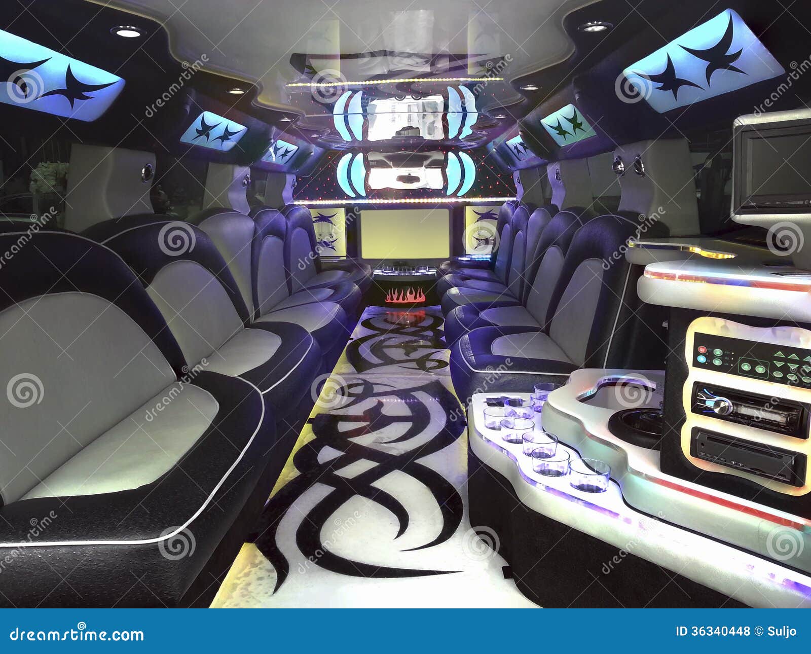 Limo Inside stock photo. Image of stretch, backseat, vehicle - 36340448