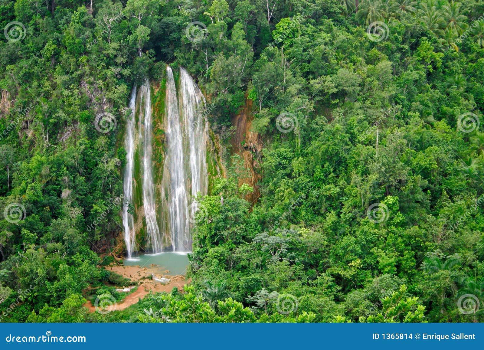 Limon Waterfall stock photo. Image of waterfall, jungle - 1365814