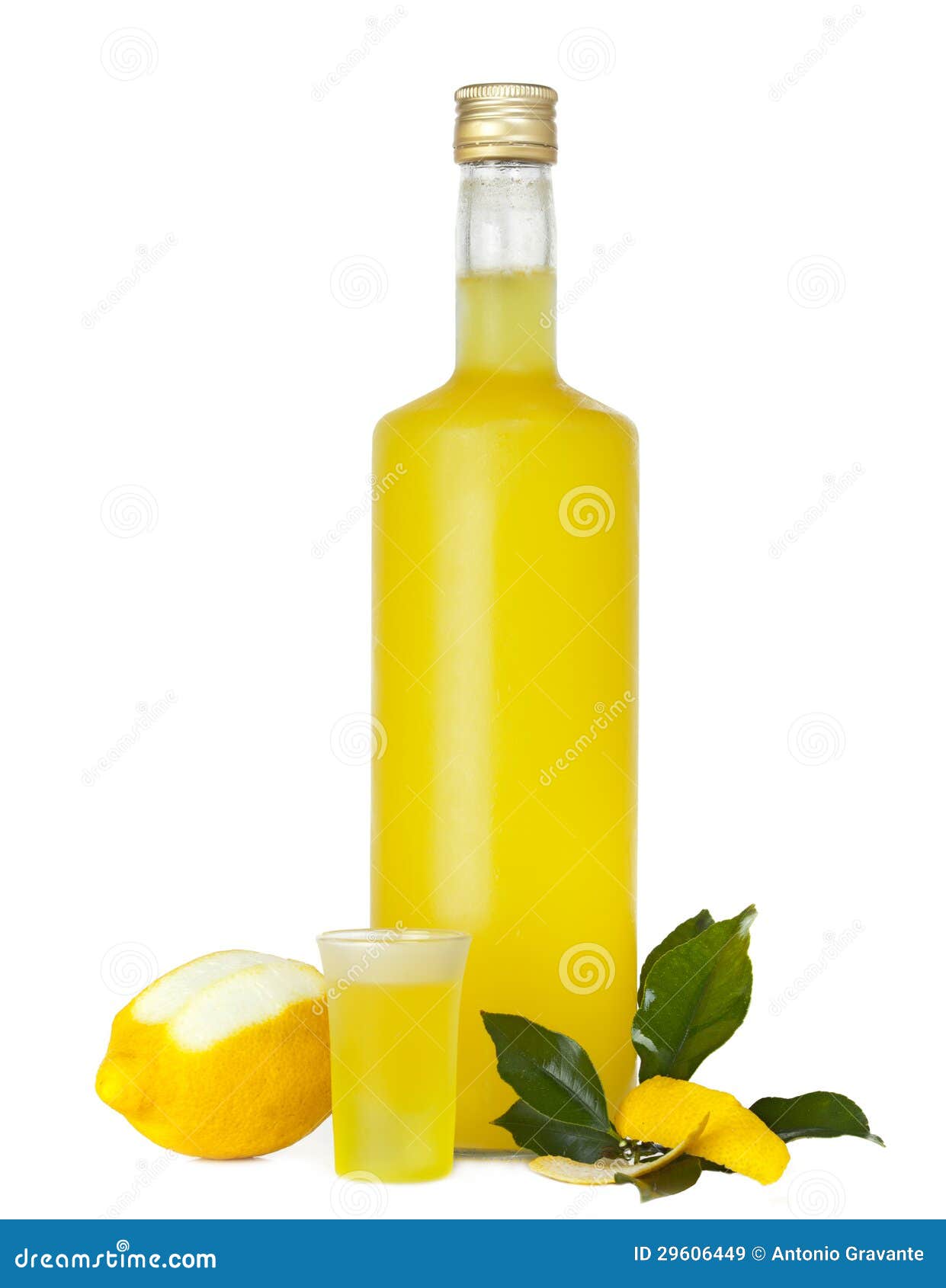 Limoncello stock image. Image of glass, liquor, italy - 29606449