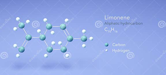 Limonene, Aliphatic Hydrocarbon, Molecular Structures, 3d Model ...
