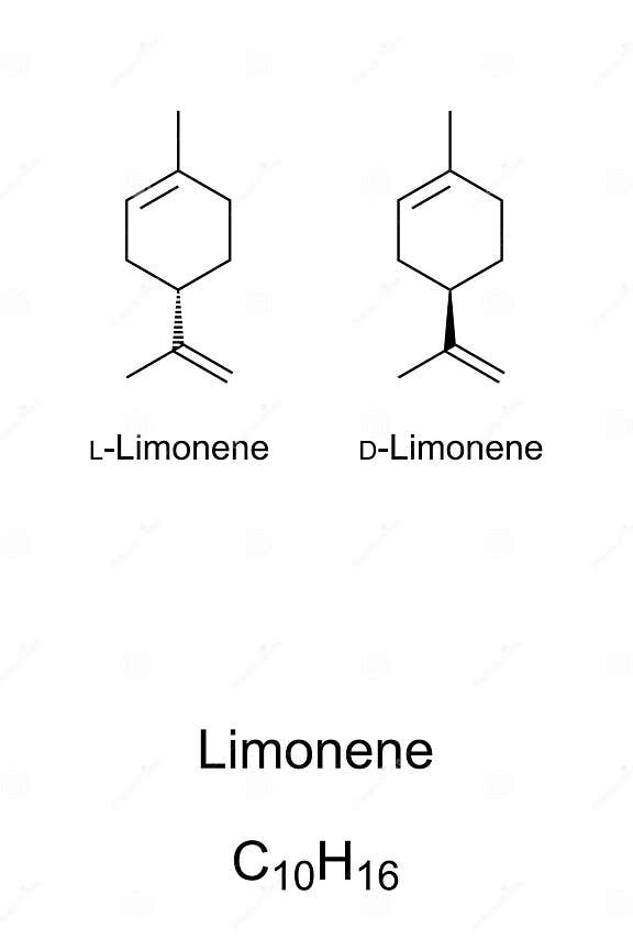 Limonene, Chemical Structure and Formula Stock Vector - Illustration of ...
