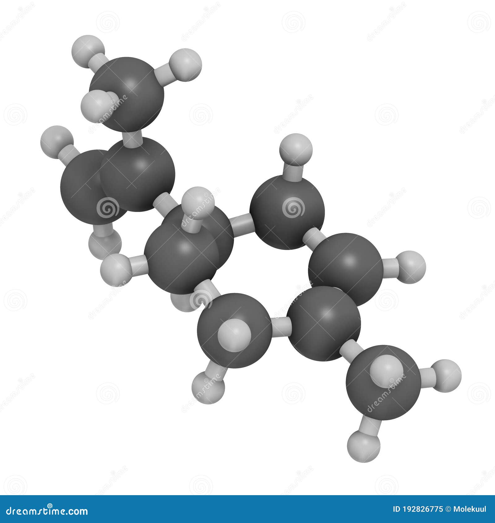 Limonene Molecule - Structural Chemical Formula And Model Vector ...