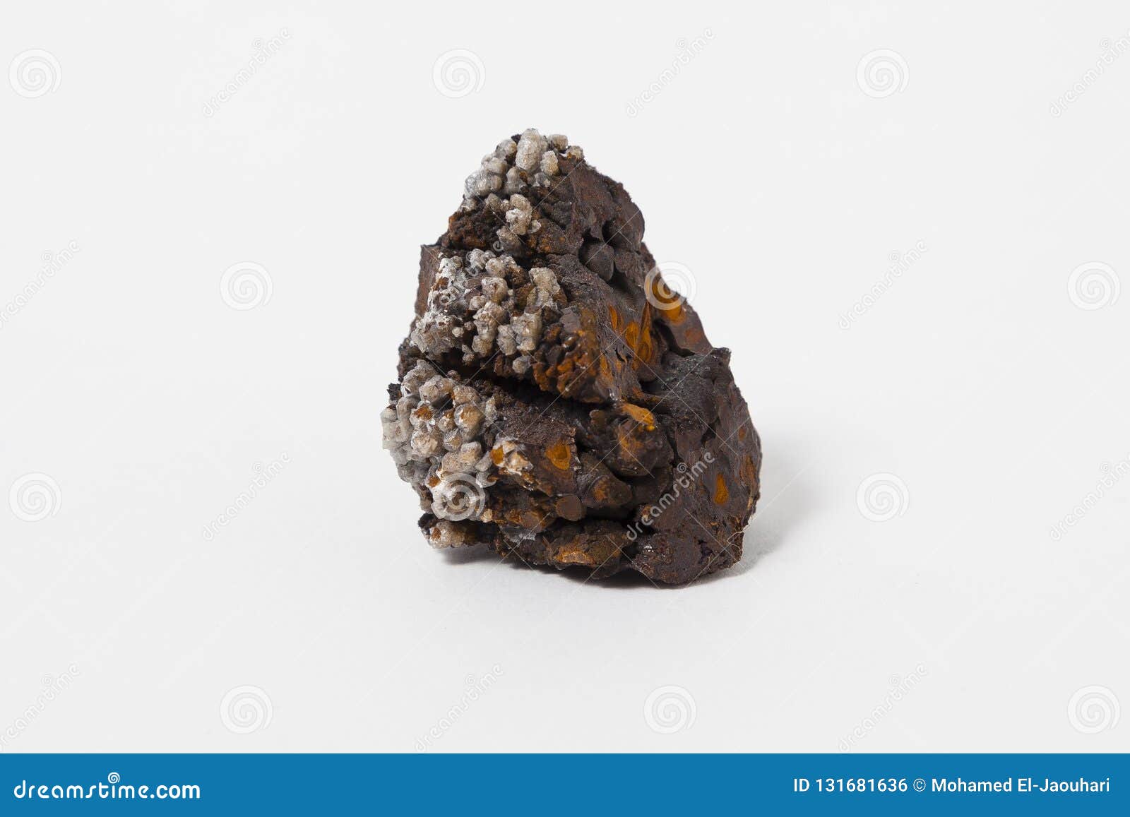 A Single Limonite Ore on White Background. Stock Photo - Image of ...