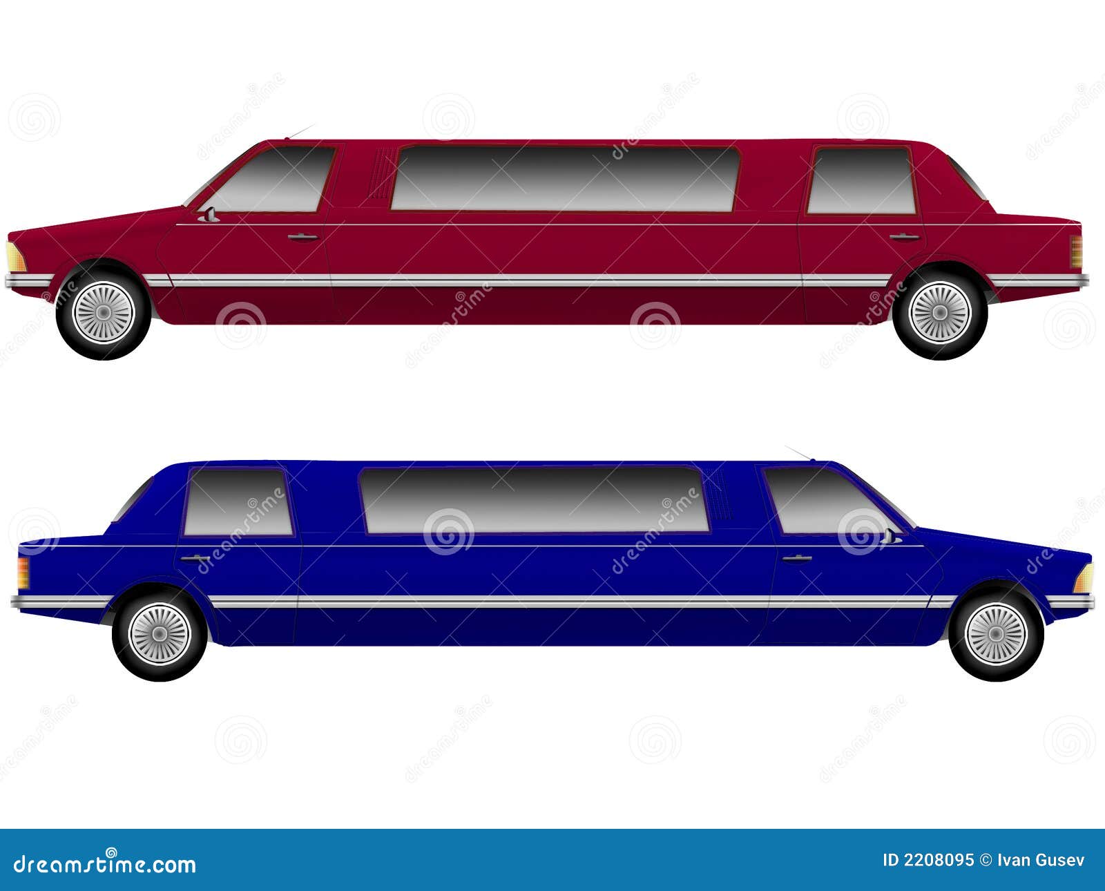 Limousine stock illustration. Illustration of driving - 2208095