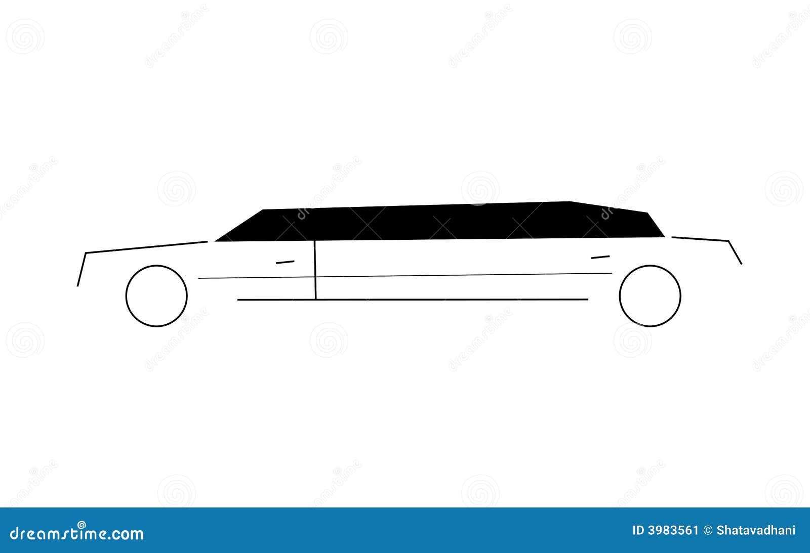 Limousine abstract stock vector. Illustration of silhouettes - 3983561