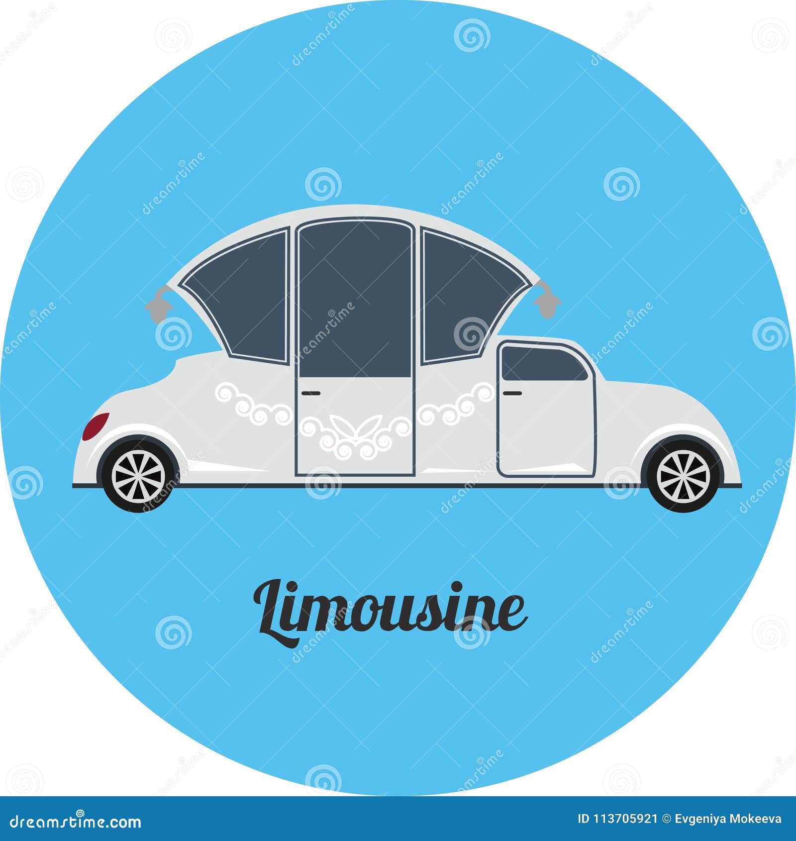 Limousine icon. stock vector. Illustration of business - 113705921