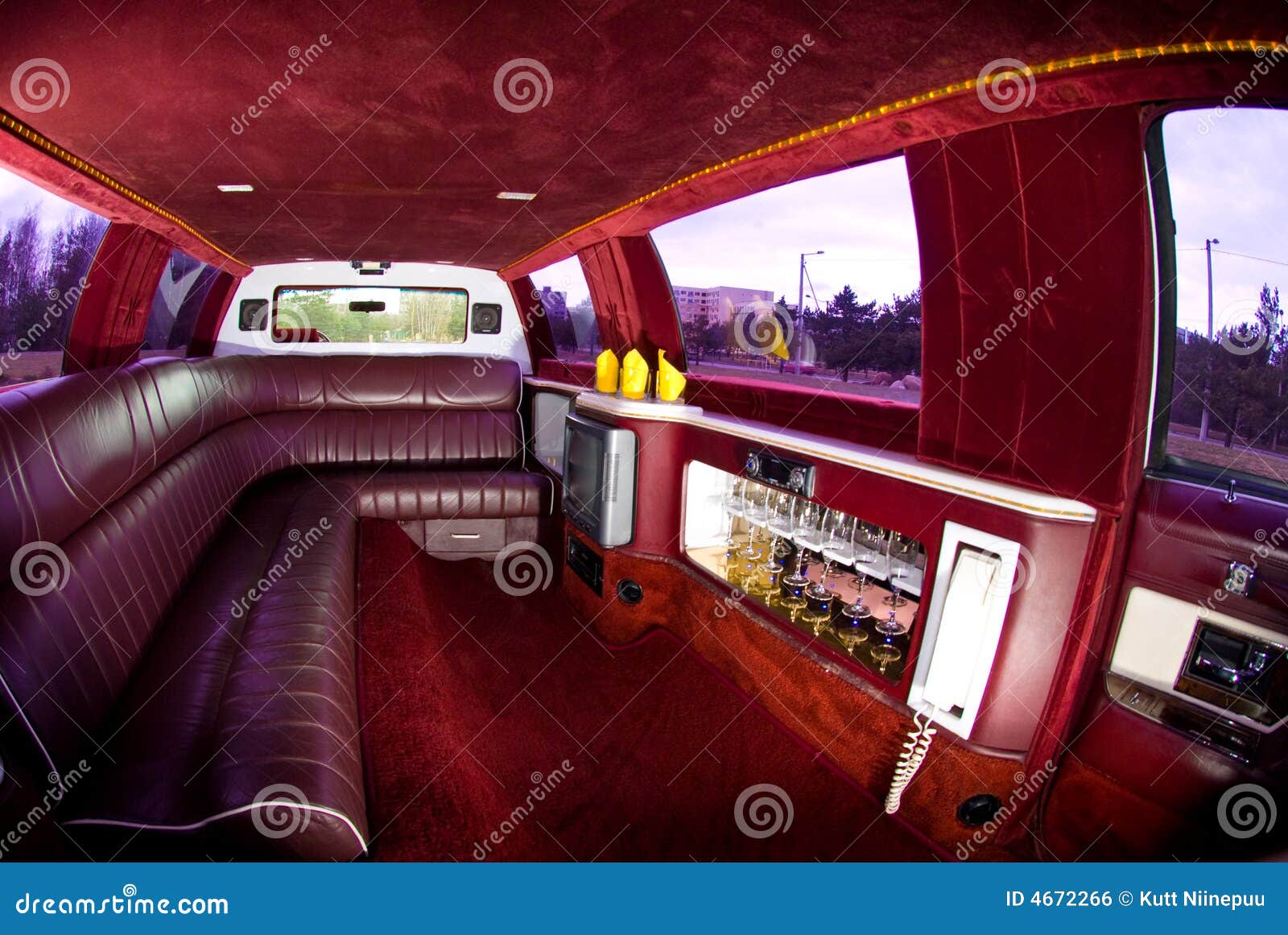 White Limousine Inside