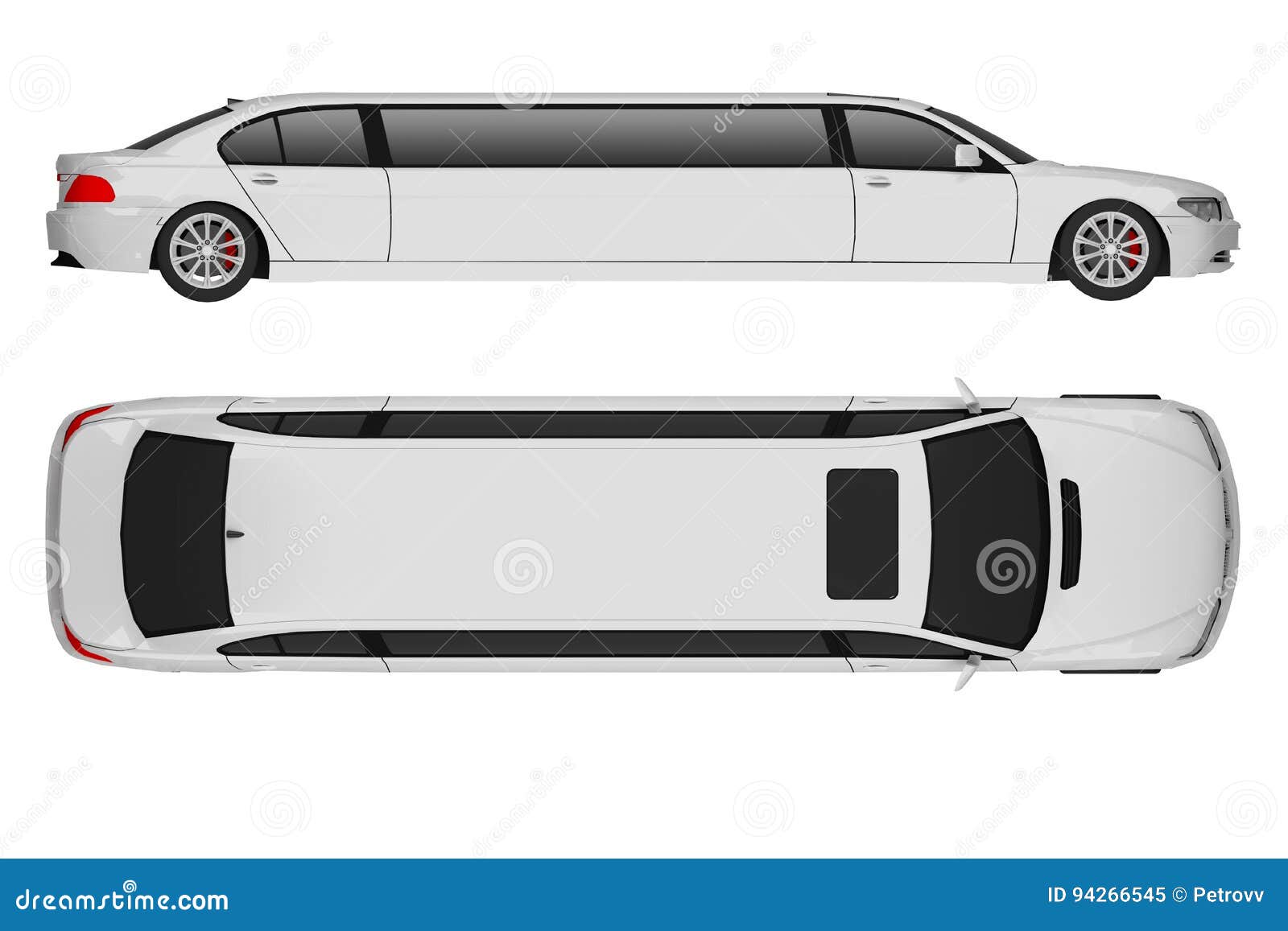 Limousine Isolated on White Stock Illustration - Illustration of travel ...