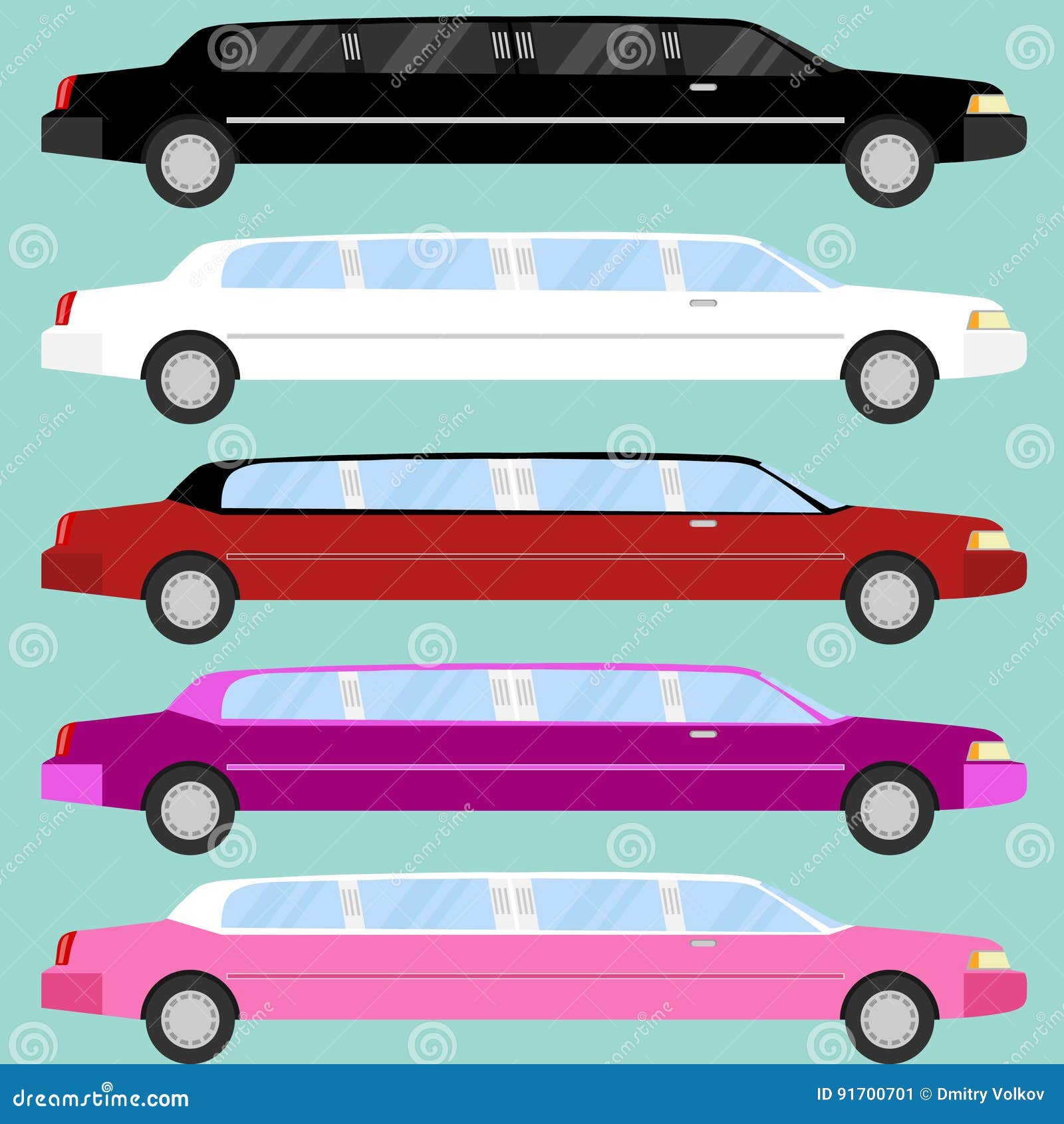 Limousine stock illustration. Illustration of luxury - 91700701