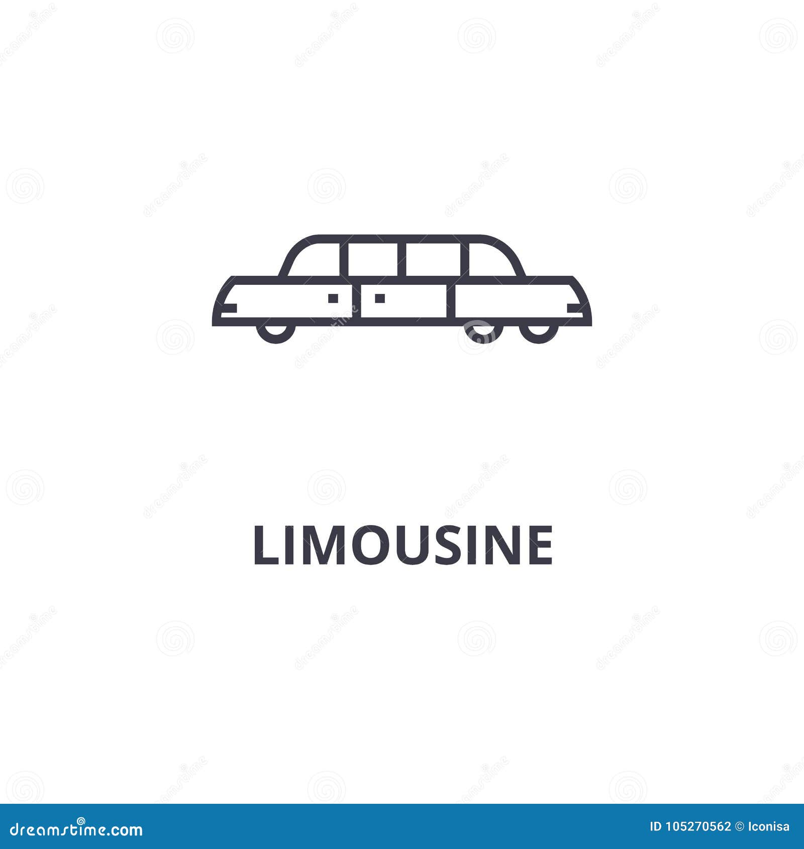 Limousine Line Icon, Outline Sign, Linear Symbol, Vector, Flat ... Limousine Line Icon, Outline Sign, Linear Symbol, Vector, Flat ...