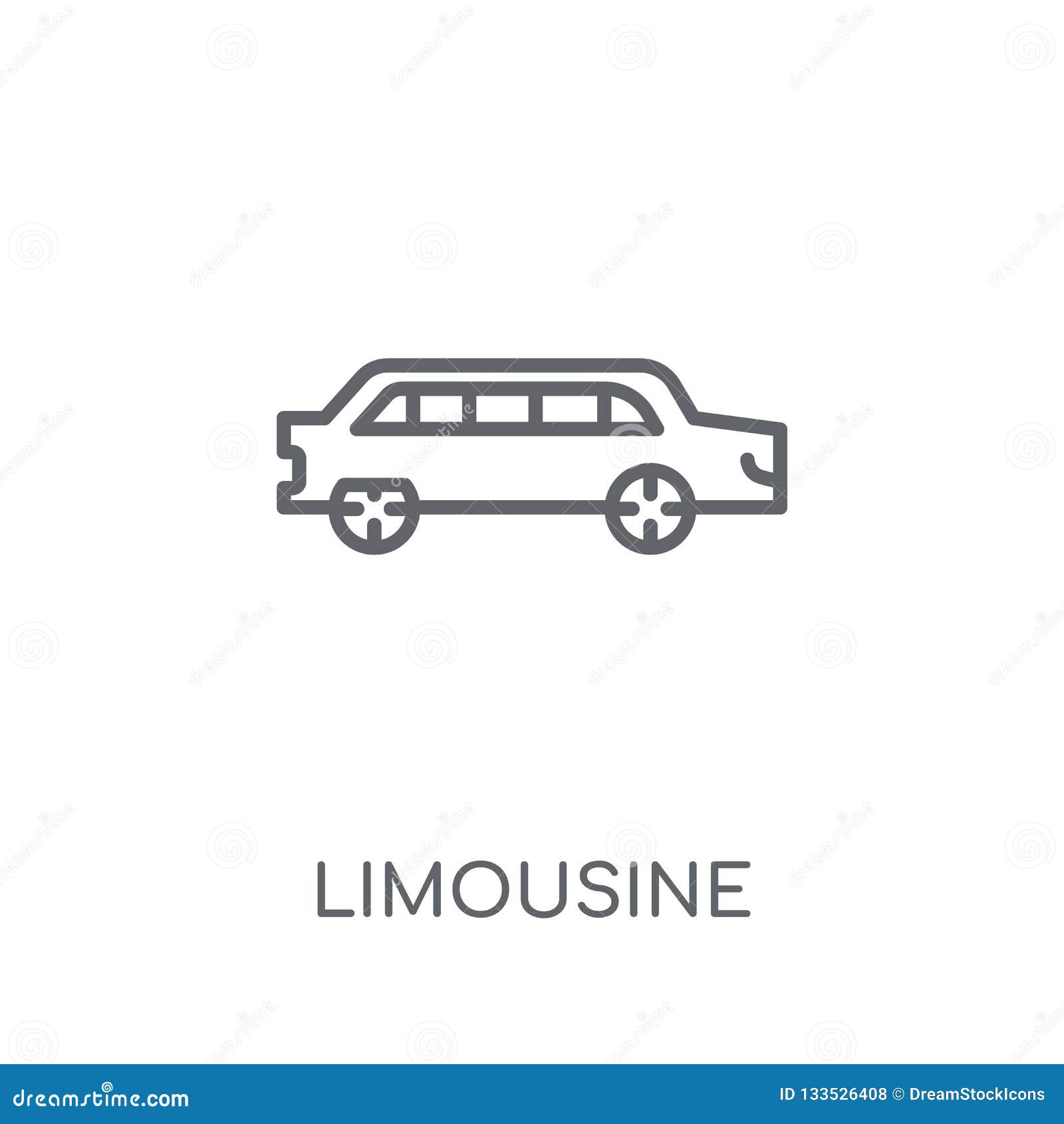 Limousine Linear Icon. Modern Outline Limousine Logo Concept on Stock ...
