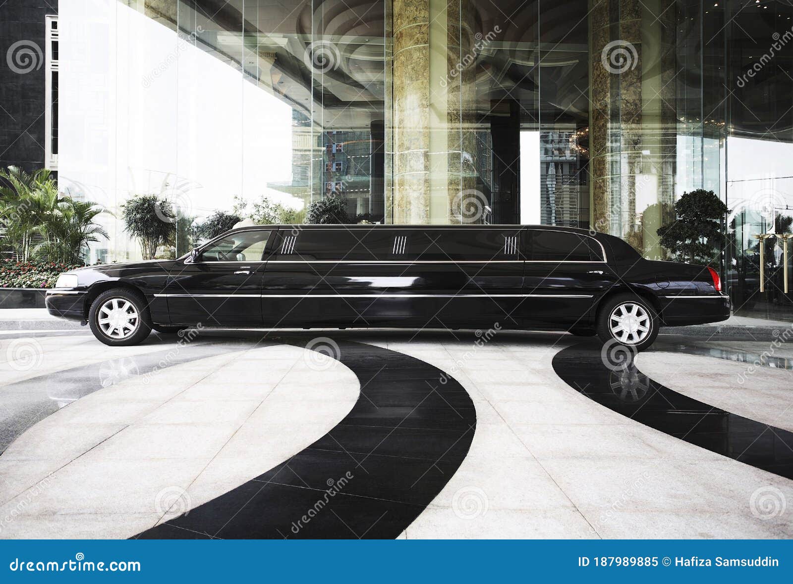 Limousine Parked in Front of a Hotel Stock Image - Image of ...