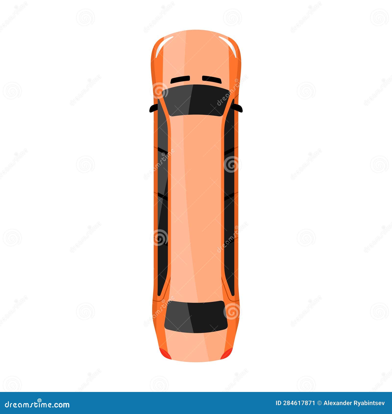 Limousine Top View Vector Illustration. Limousine Car Illustration ...