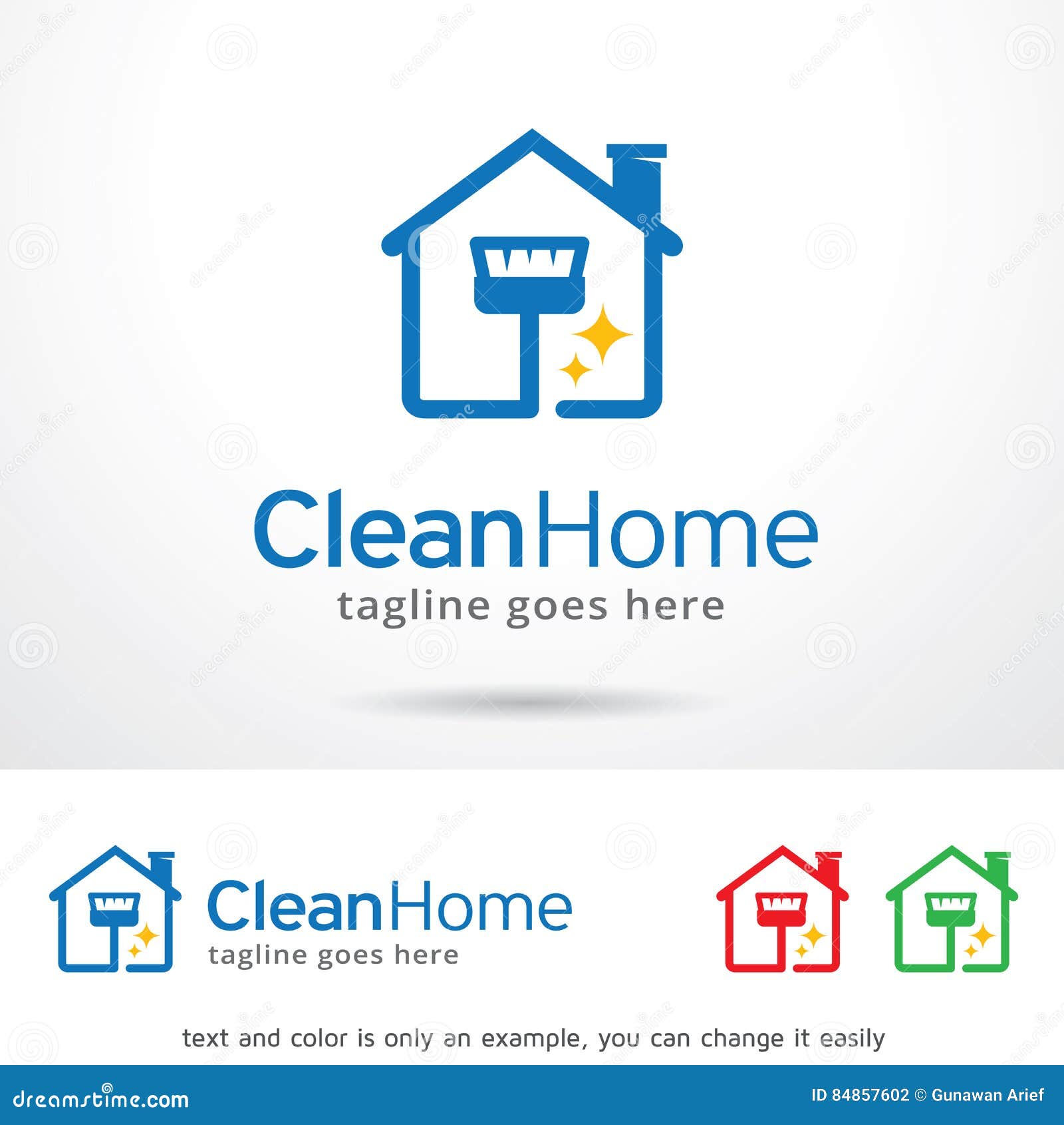 Limpe Logo Template Design Vetora Home Ilustração do Vetor - Ilustração ...