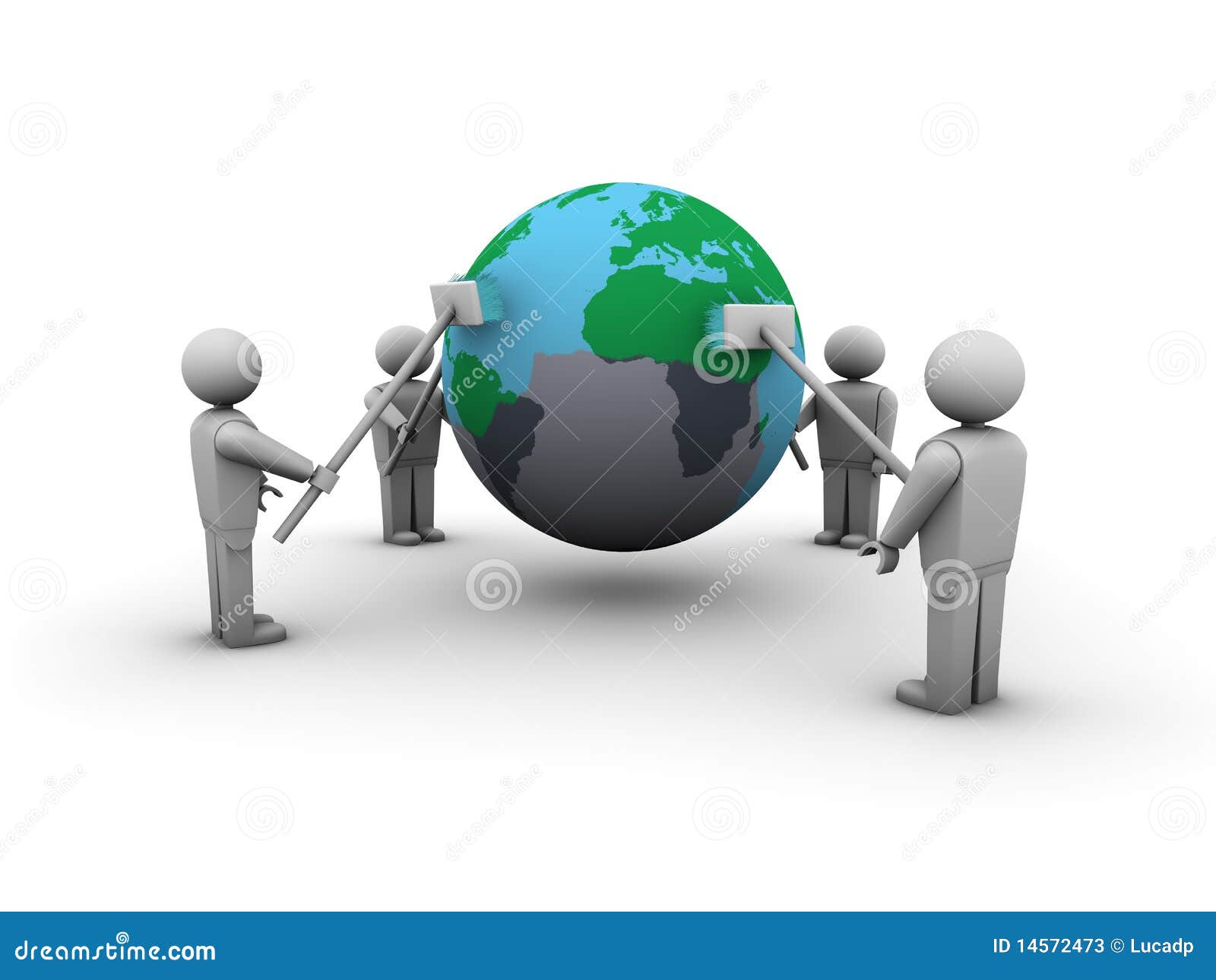 Limpie el mundo stock de ilustración. Ilustración de gente - 14572473