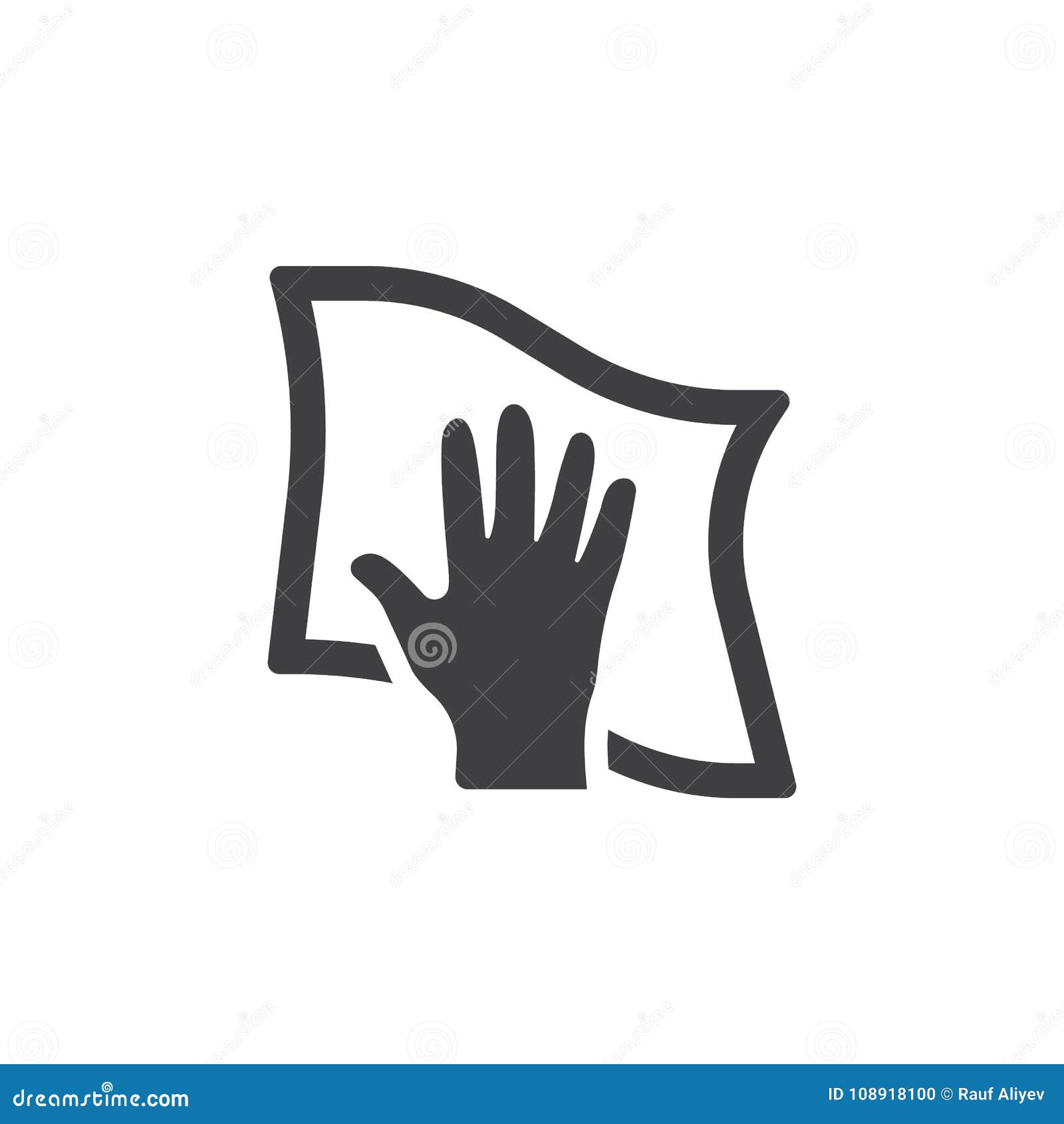 Limpieza Con El Icono Del Trapo Stock de ilustración - Ilustración de ...