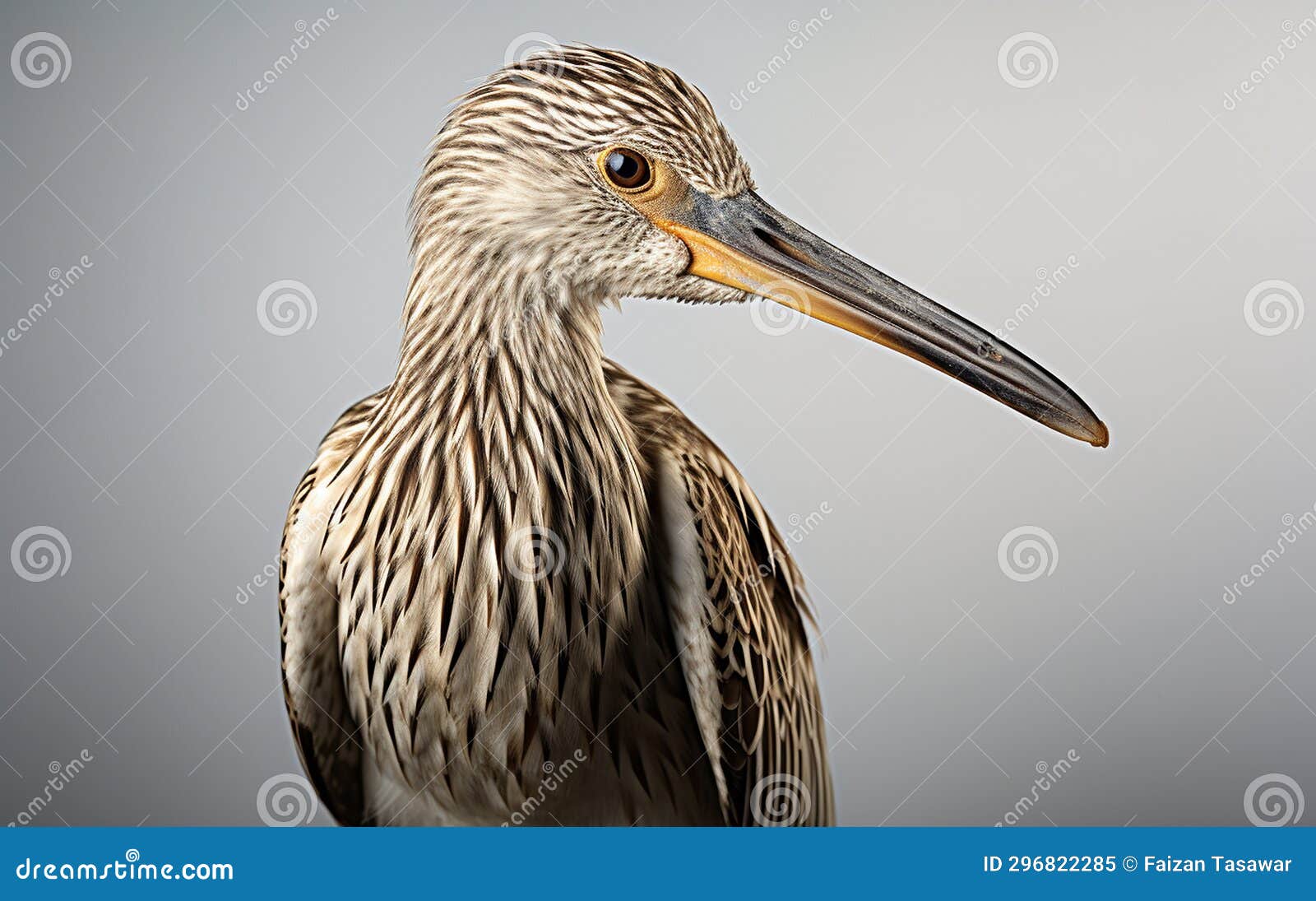 Limpkin on a Blank White Canvas -Generative Ai Stock Image - Image of ...