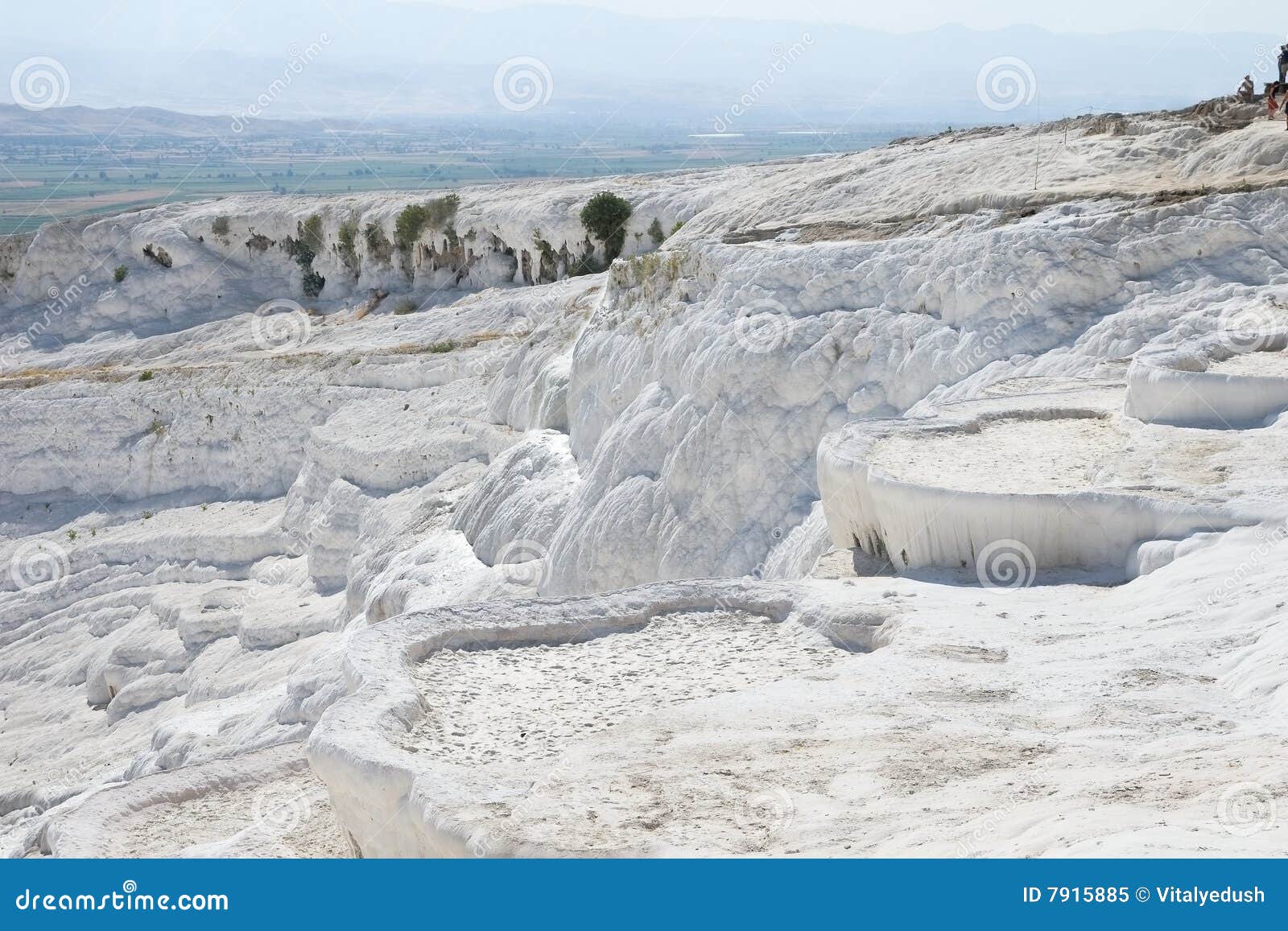 Limy Cascades of Flowing Down Water in Turkey. Stock Image - Image of ...