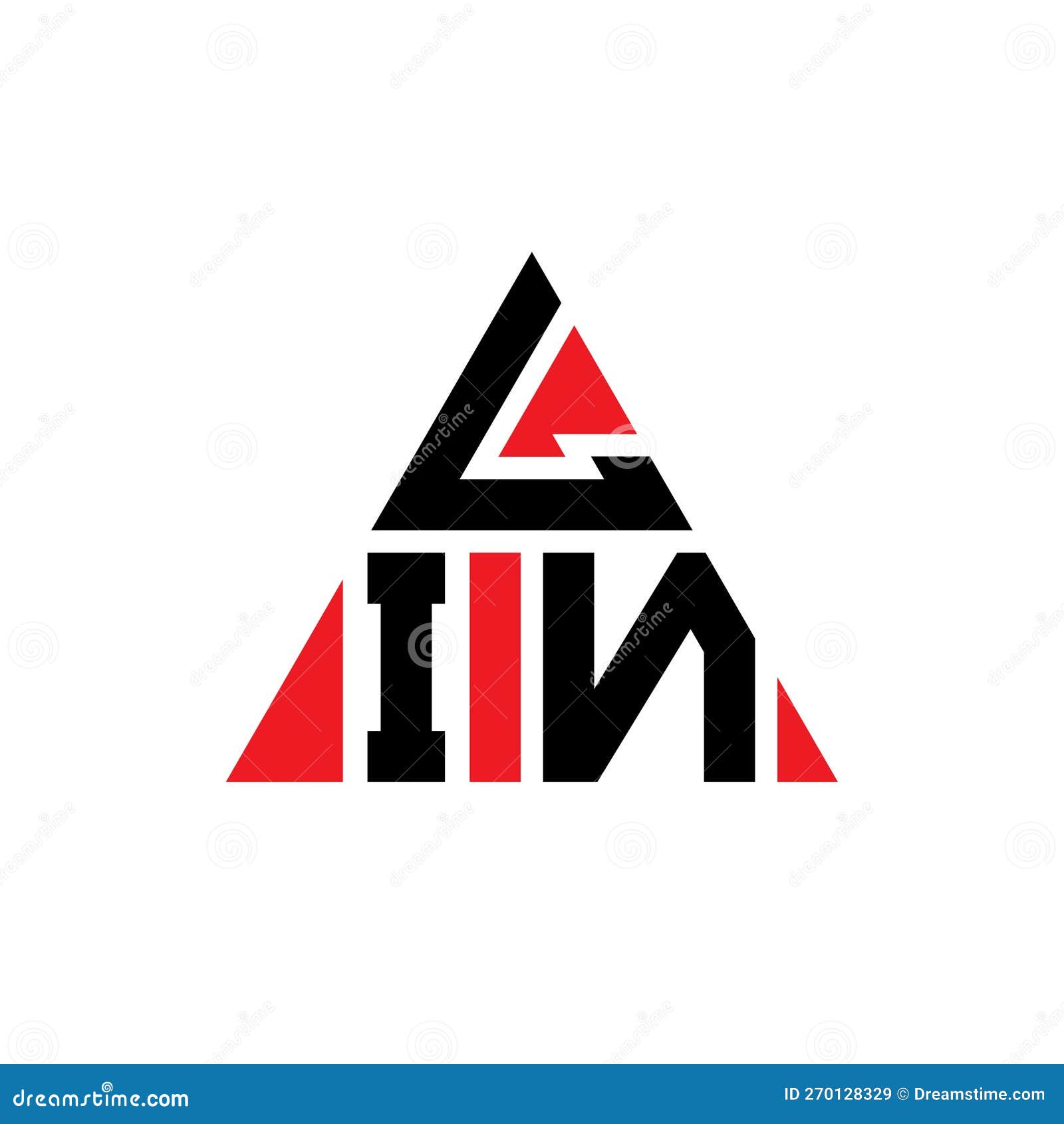 LIN Triangle Letter Logo Design With Triangle Shape. LIN Triangle Logo ...
