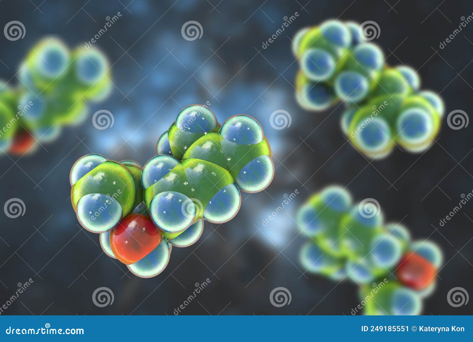 Linalool Molecule, 3D Illustration Stock Illustration - Illustration of ...