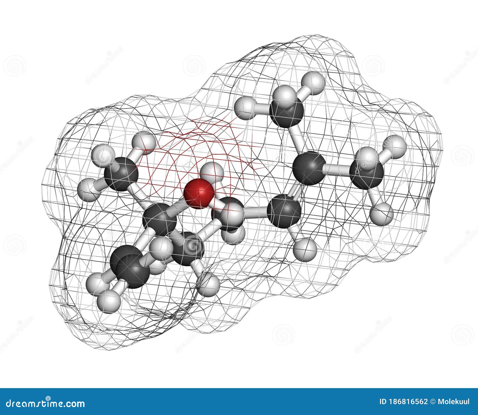 Linalool Scent Molecule. 3D Rendering Stock Illustration - Illustration ...