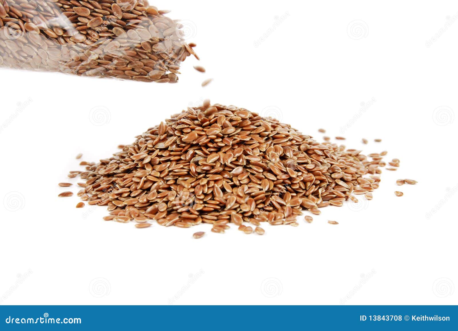 Linaza Que Es Vertida De Un Bolso Foto de archivo - Imagen de secado ...
