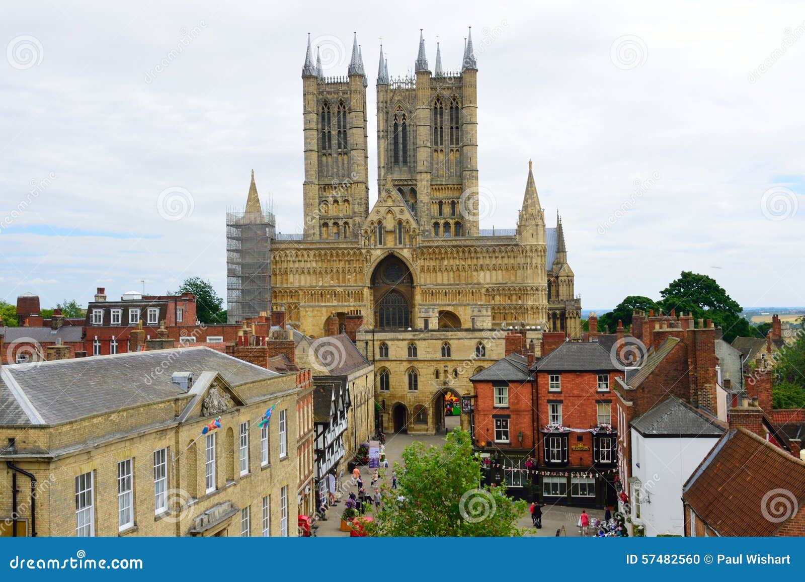 Lincoln Cathedral from Castle Editorial Image - Image of ancient ...