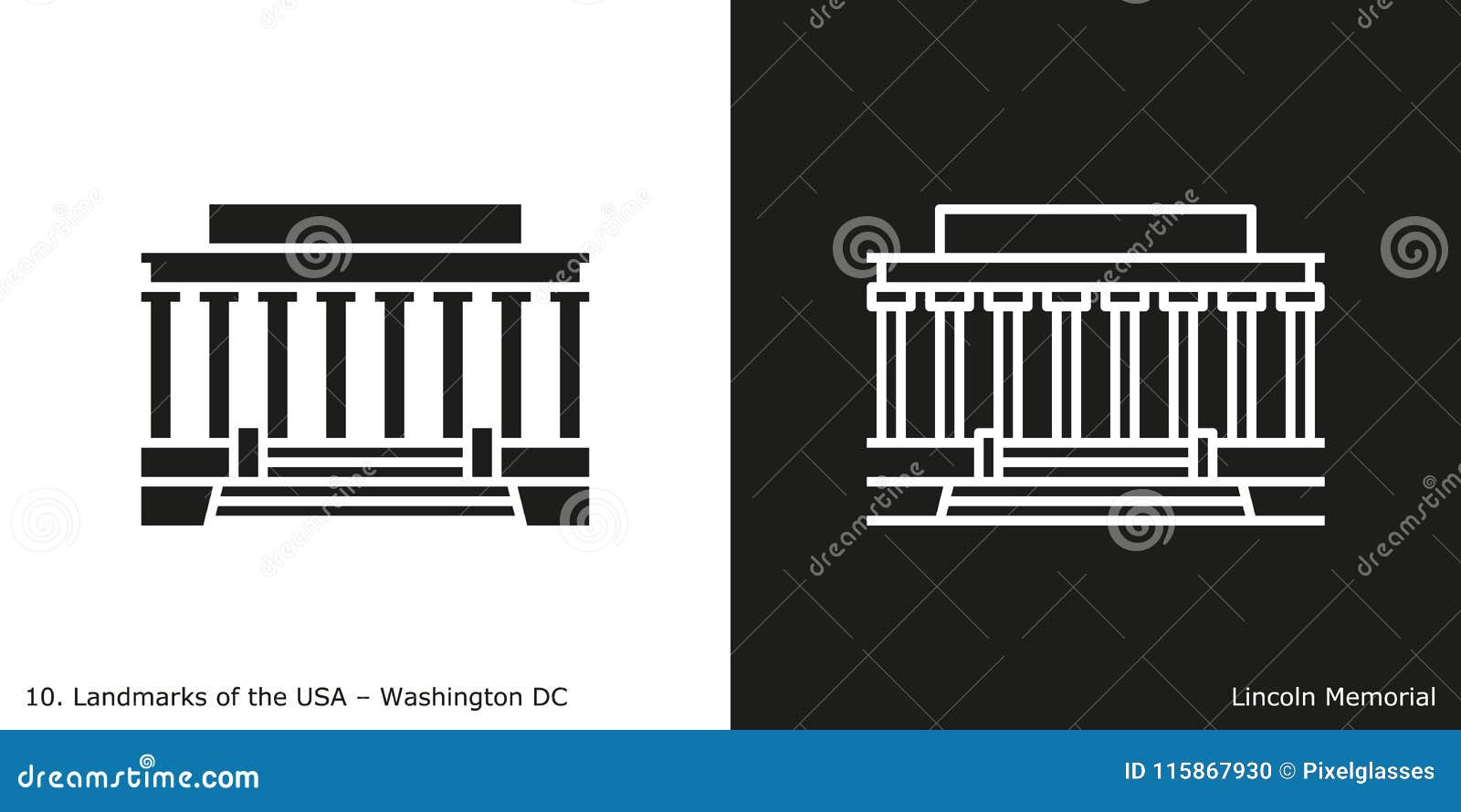 Lincoln Memorial Vector Icon Isolated On Transparent Background, Linear ... Lincoln Memorial Vector Icon Isolated On Transparent Background, Linear ...