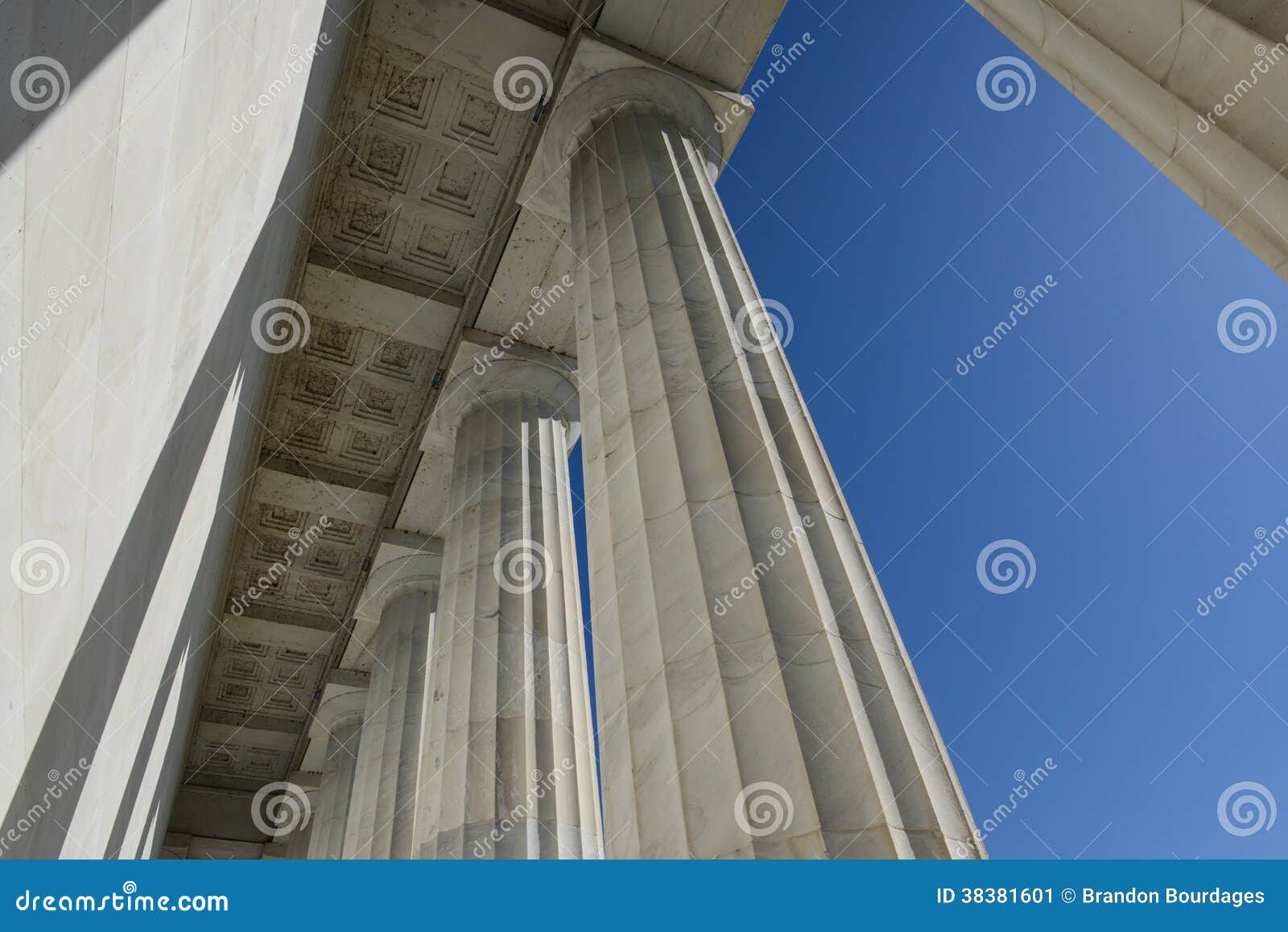 Lincoln Memorial Pillars stock image. Image of memorial - 38381601