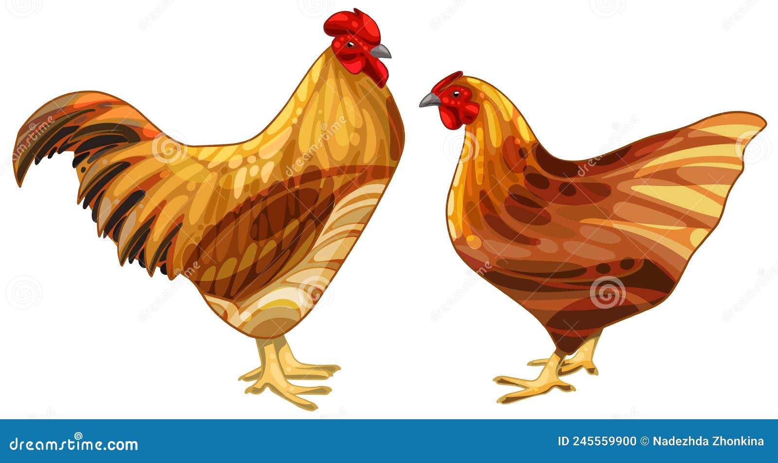 Buff Duck Vector Illustration Flat Style Profile | CartoonDealer.com ...