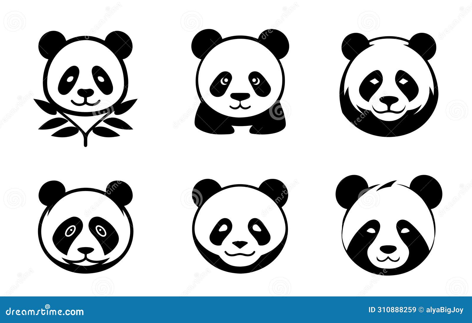Linda cara de panda ilustración del vector. Ilustración de panda ...