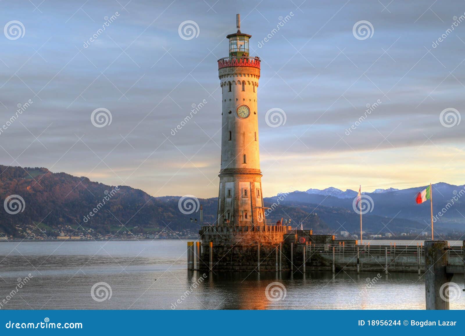 Lindau Lighthouse, Bavaria, Germany Stock Photo - Image of landmark ...