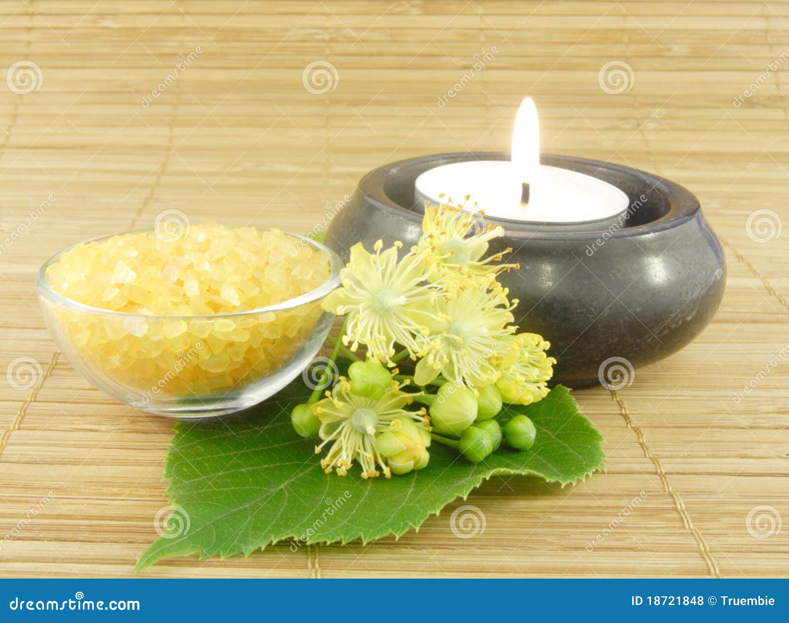 Linden bath salt stock photo. Image of nature, tilia - 18721848