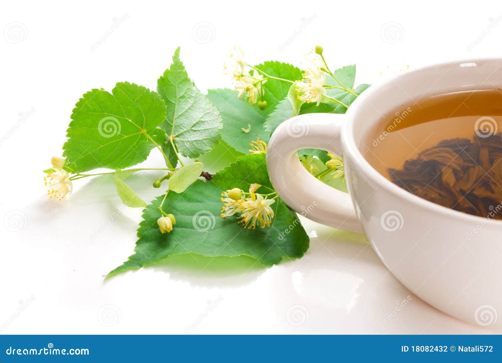 Linden Flowers and Green Tea. Stock Photo - Image of crop, ingredients ...