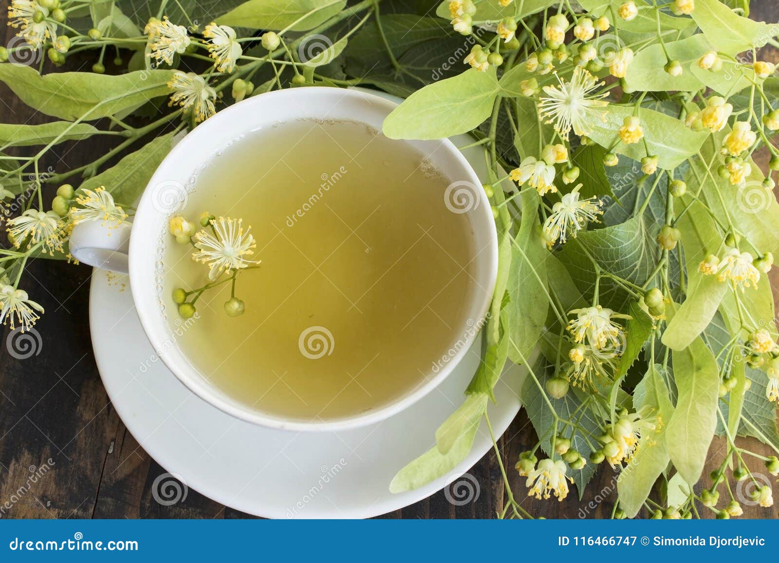 Linden Tea with Linden Flowers Stock Image - Image of leaf, medicine ...