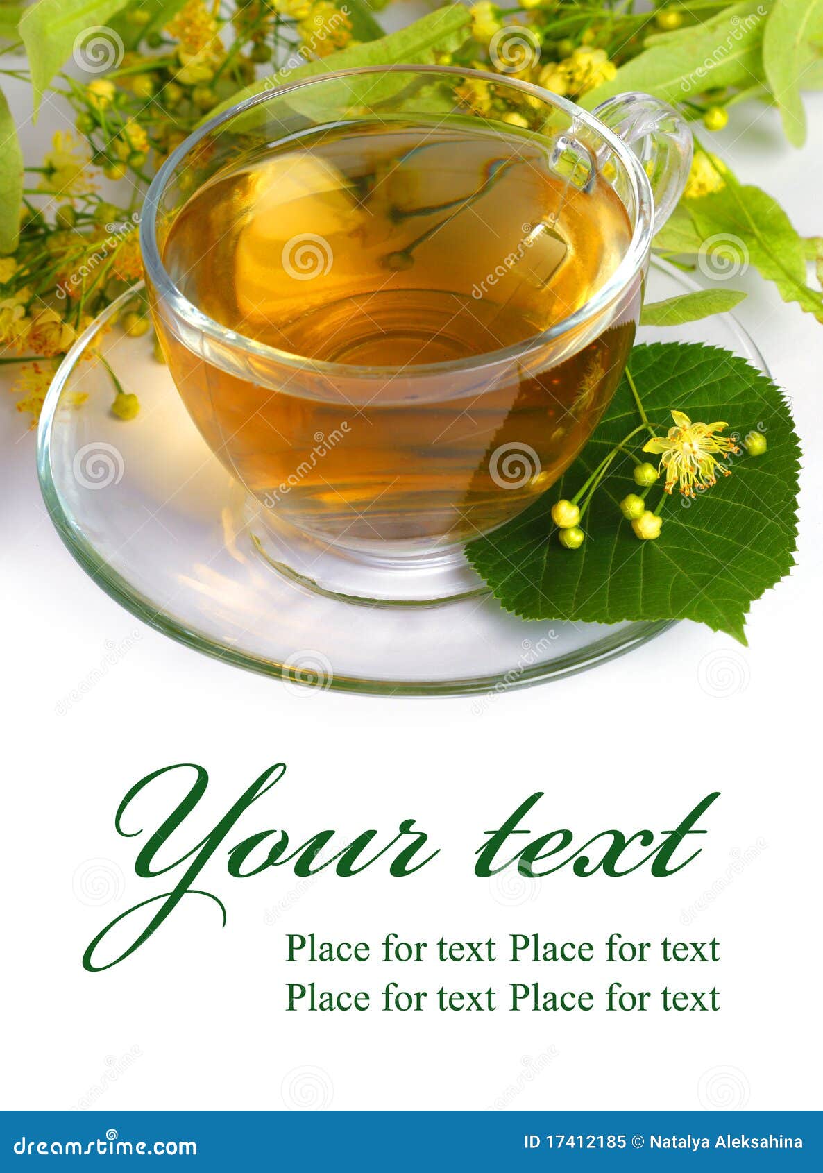 Linden tea and flowers stock image. Image of care, cordata - 17412185