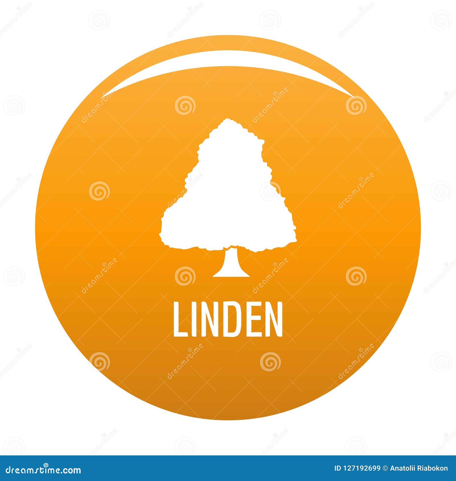 Linden tree icon orange stock illustration. Illustration of life ...