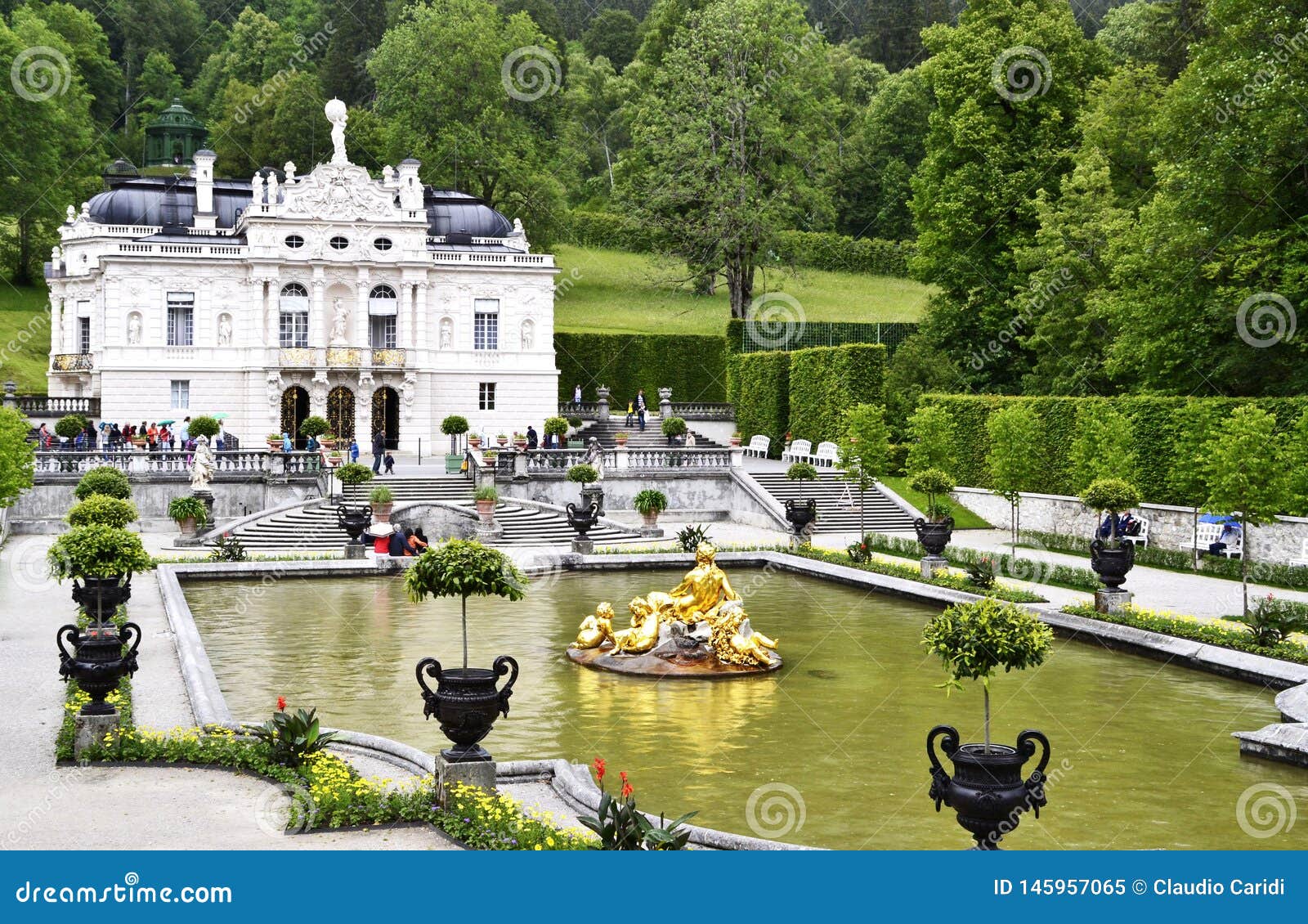 Linderhof Palace in Bavaria, Germany Stock Image - Image of bavarian ...