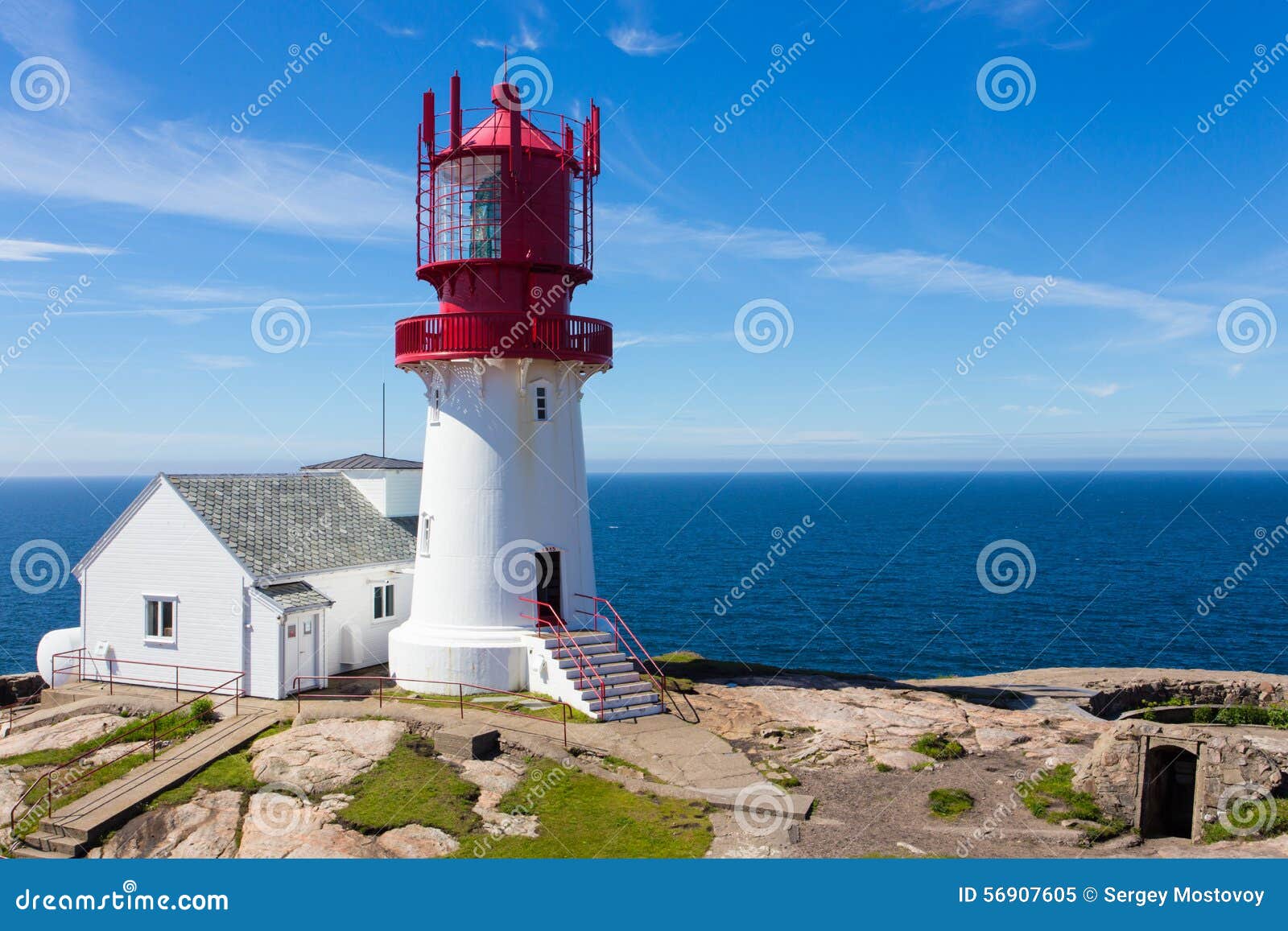 Lindesnes fyr fotografering för bildbyråer. Bild av berömdt - 56907605