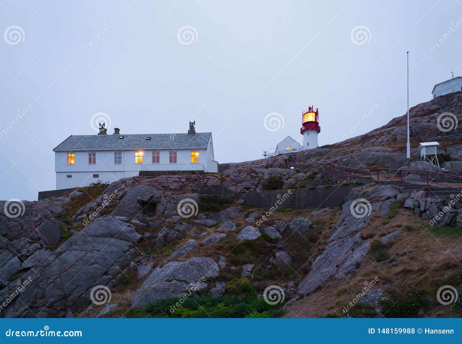 Lindesnes Lighthouse in Norway Stock Photo - Image of outdoor, building ...