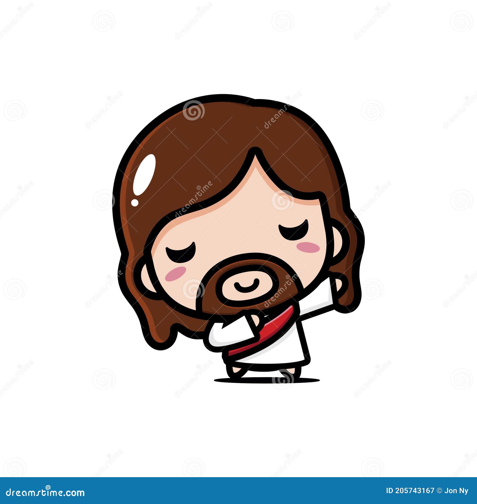 Lindo Jesus Christ Pose Dabbing Ilustración del Vector - Ilustración de ...