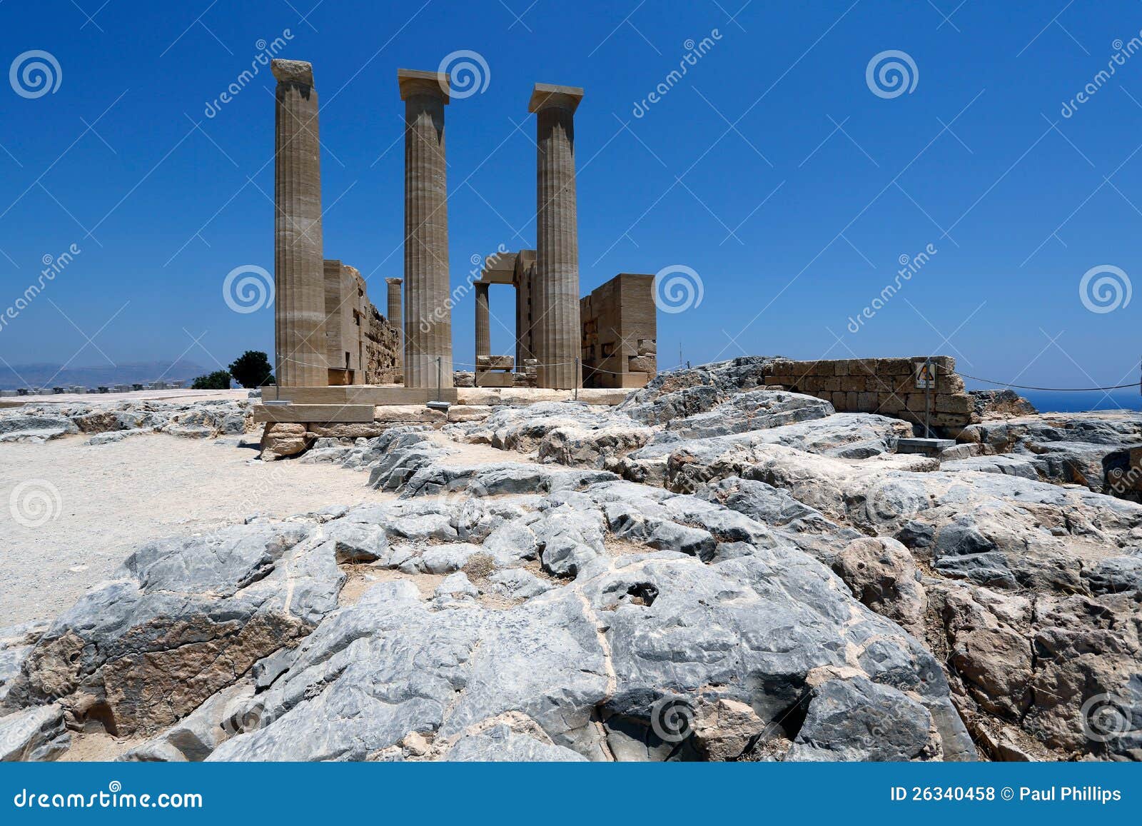 Lindos Acropolis, Rhodes, Greece Stock Photo - Image of rhodes, stones ...