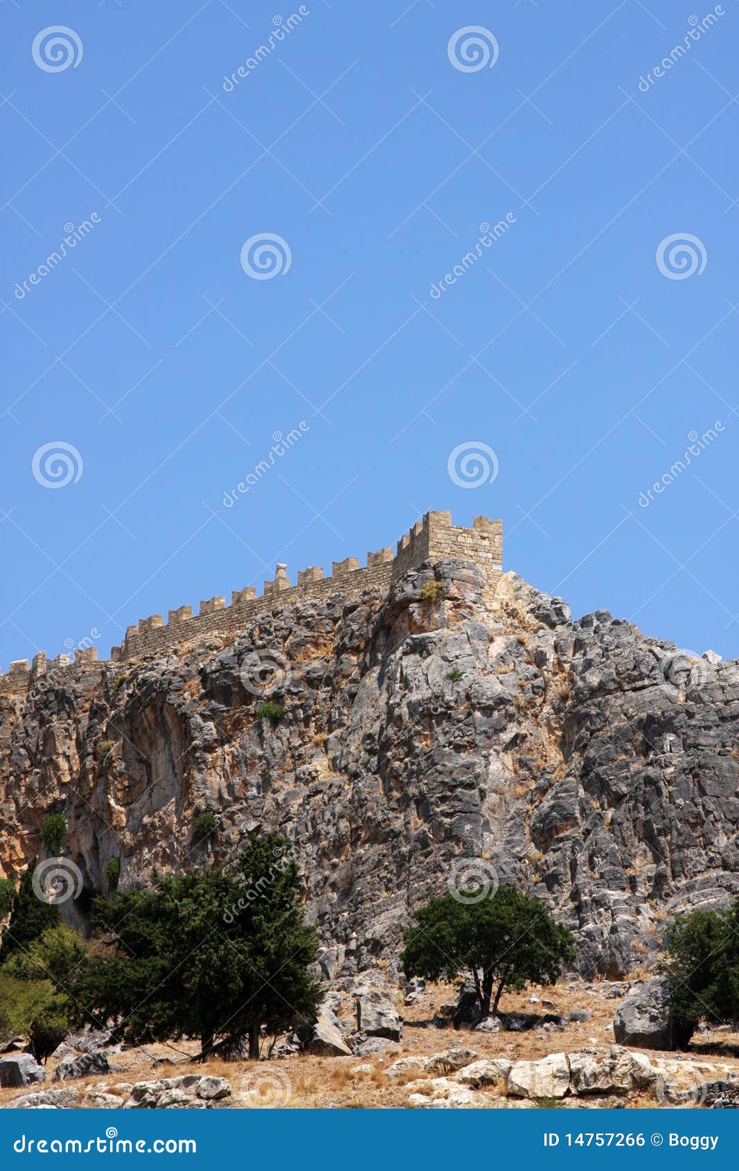 Lindos, Greece stock photo. Image of fort, island, greek - 14757266