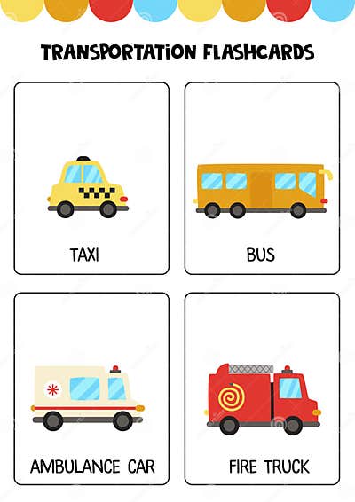 Lindos Medios De Transporte De Dibujos Animados Con Nombres. Tarjetas ... Lindos Medios De Transporte De Dibujos Animados Con Nombres. Tarjetas ...