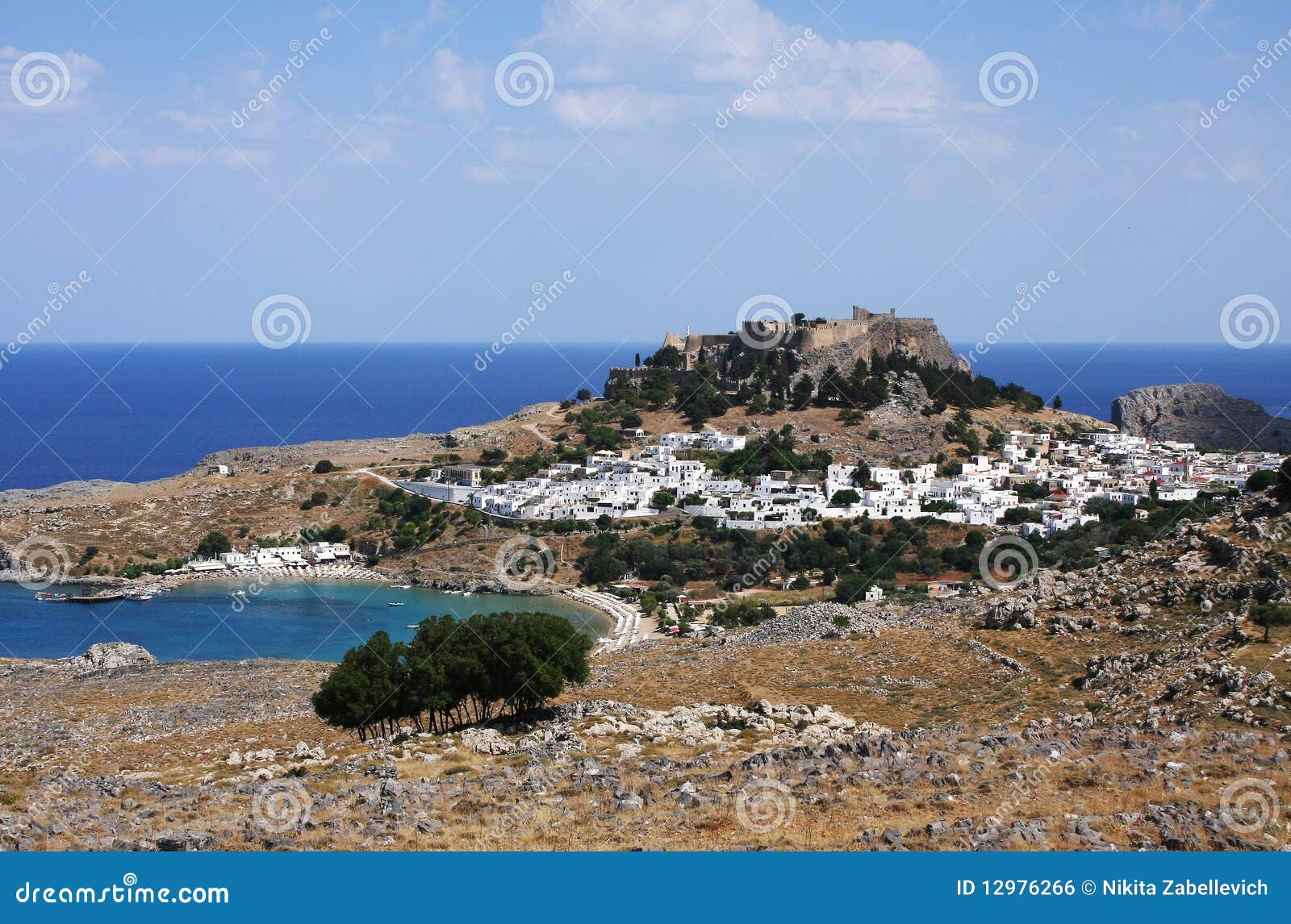 Lindos - Rhodes, Greece stock photo. Image of rodos, acropolis - 12976266