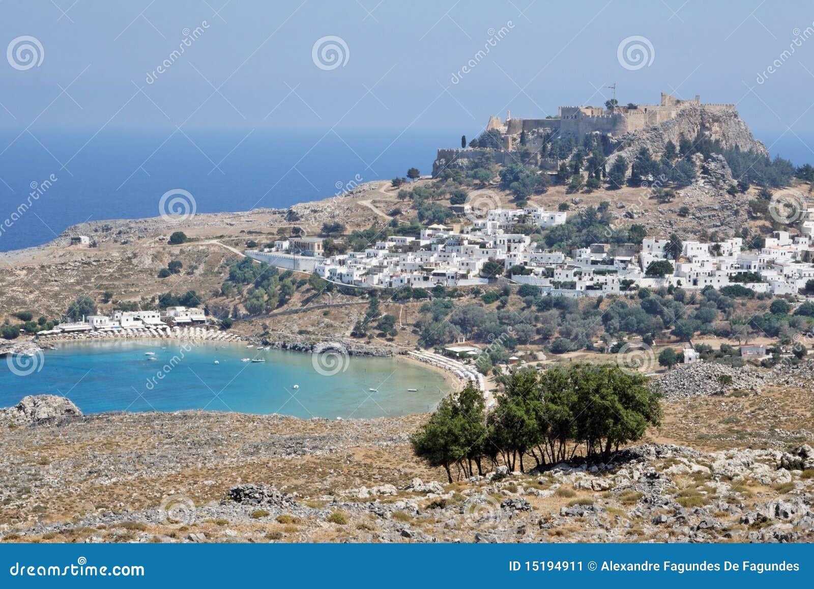 Lindos Rhodes Greece stock image. Image of waters, greek - 15194911