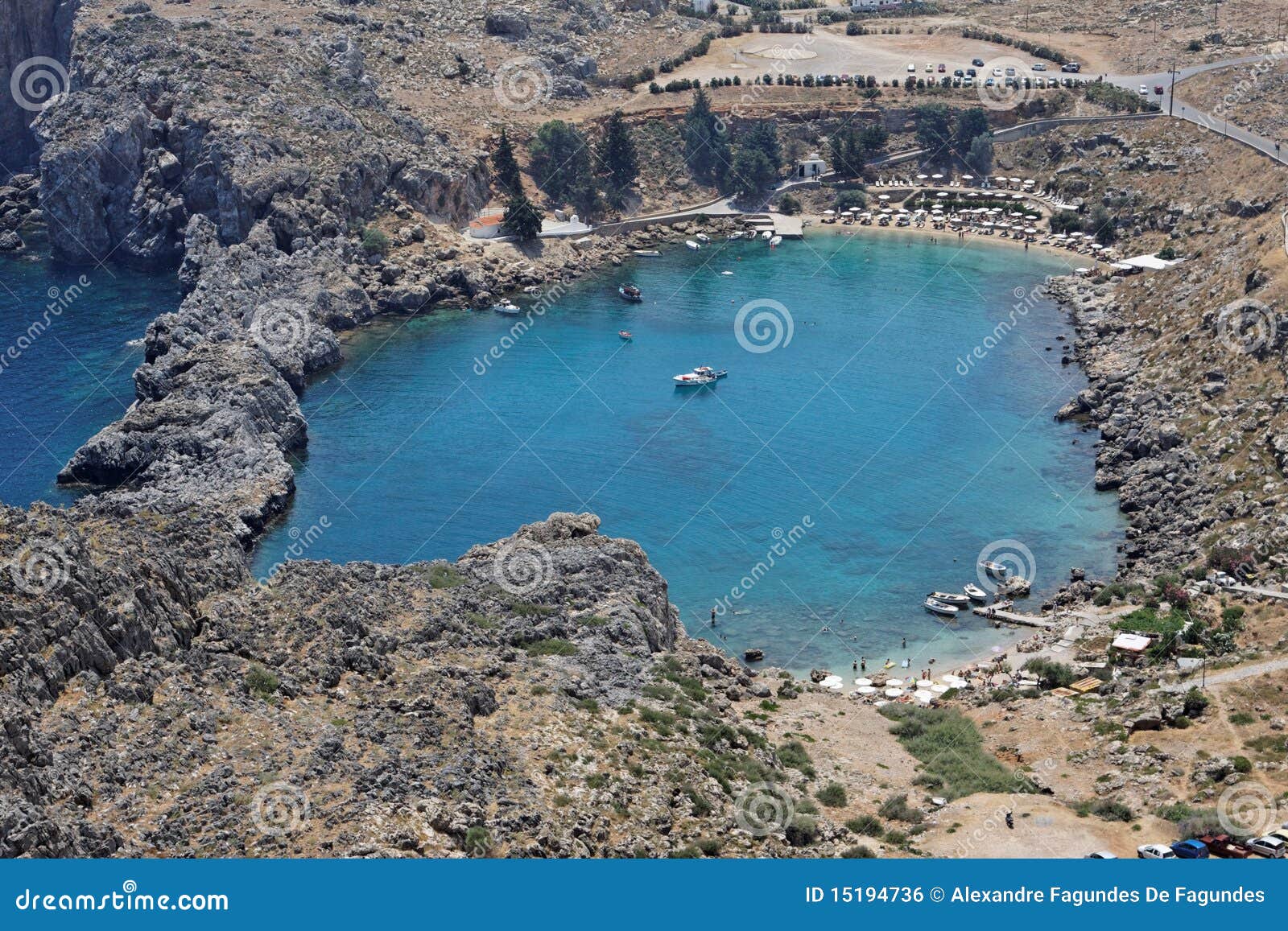 Lindos Rodi Grecia fotografia stock. Immagine di grecia - 15194736